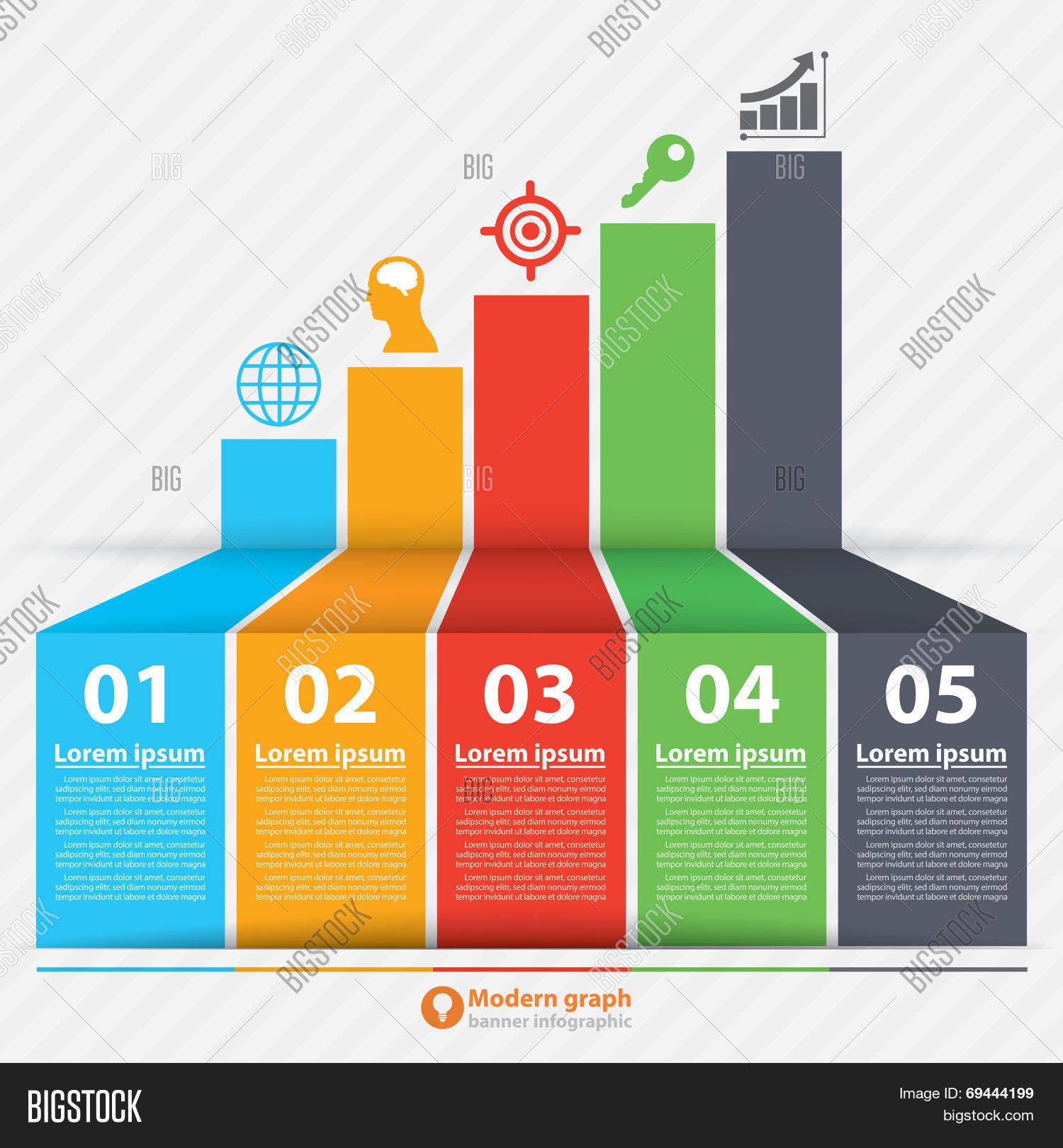 Modern Graph Banner Vector & Photo (Free Trial) | Bigstock