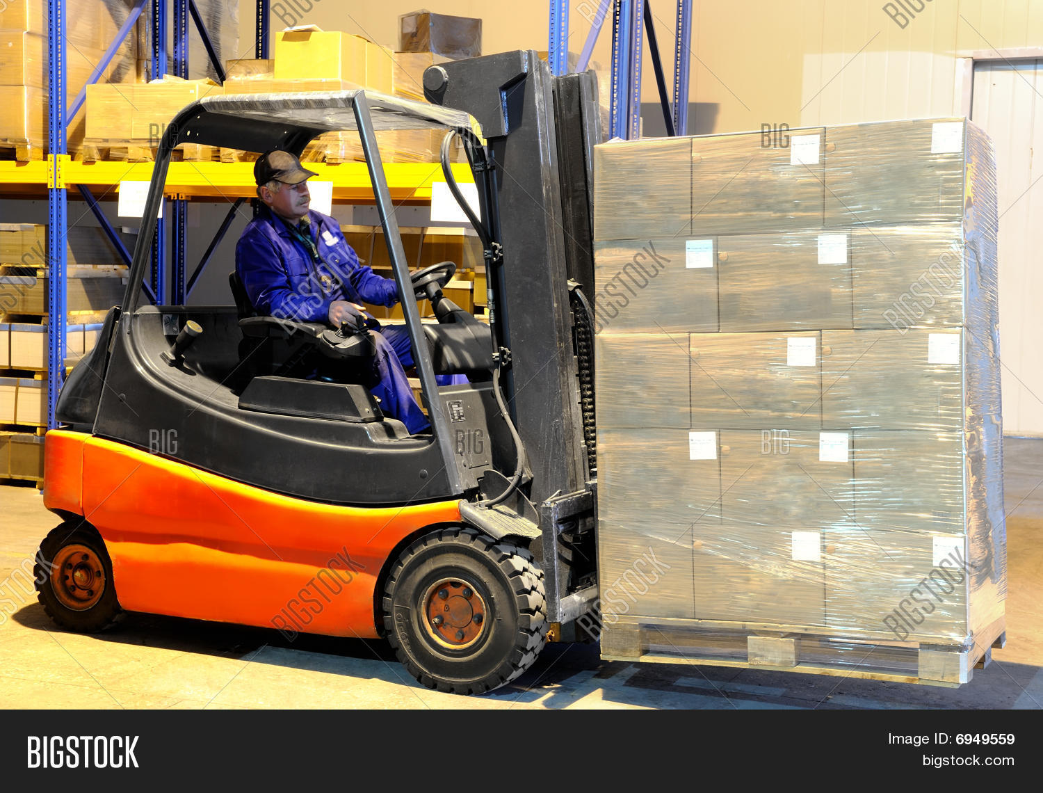 Worker Forklift Loader Image & Photo (Free Trial) | Bigstock