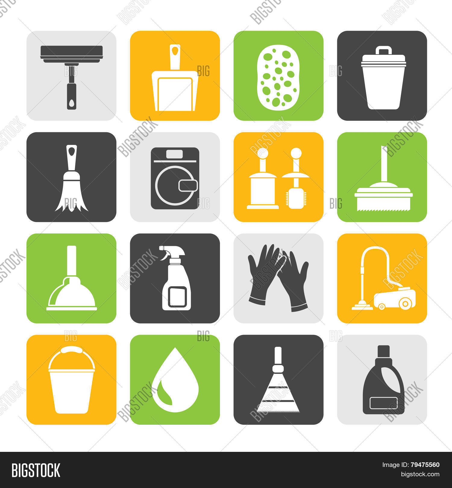 Silhouette Cleaning Vector & Photo (Free Trial) | Bigstock