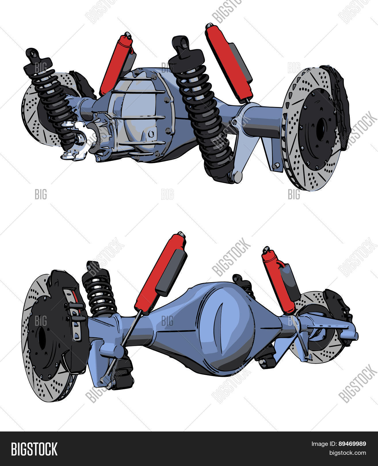 Rear Axle Assembly Vector & Photo (Free Trial) | Bigstock