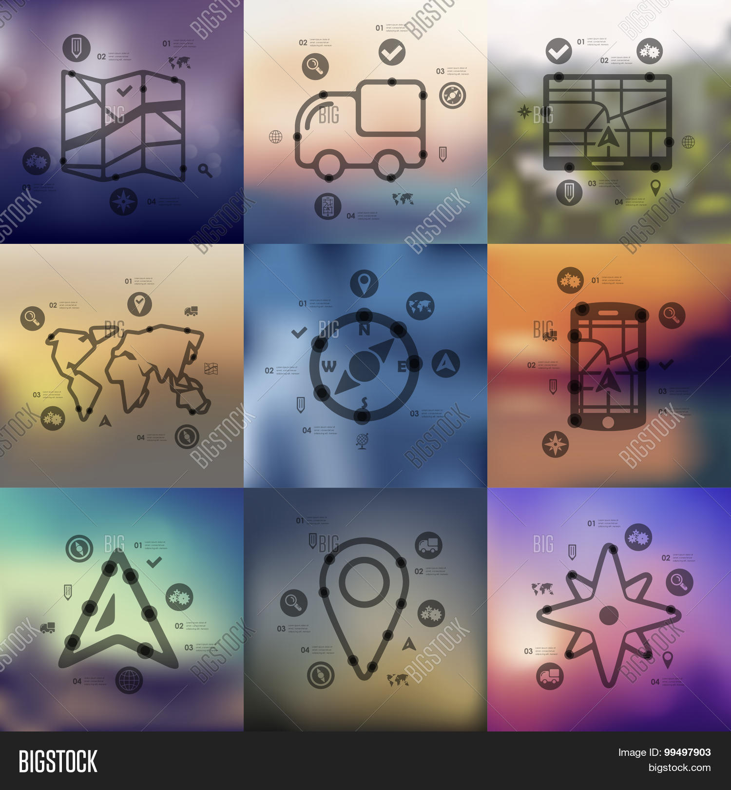 Navigation Timeline Vector & Photo (Free Trial) | Bigstock