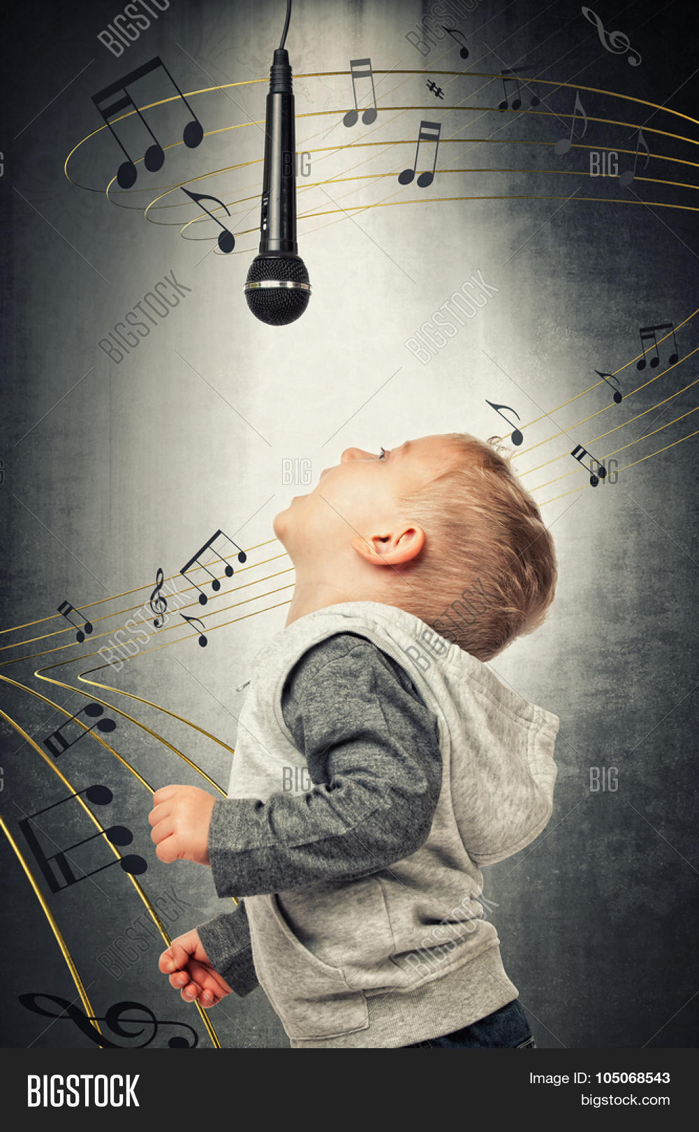 Portrait Little Singer Image & Photo (Free Trial) | Bigstock