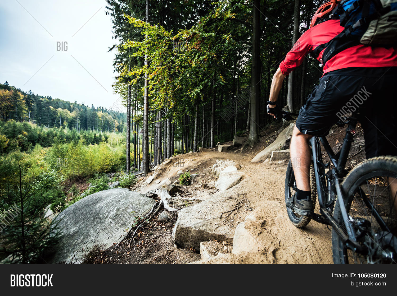 Mountain Biker Riding Image & Photo (Free Trial) | Bigstock
