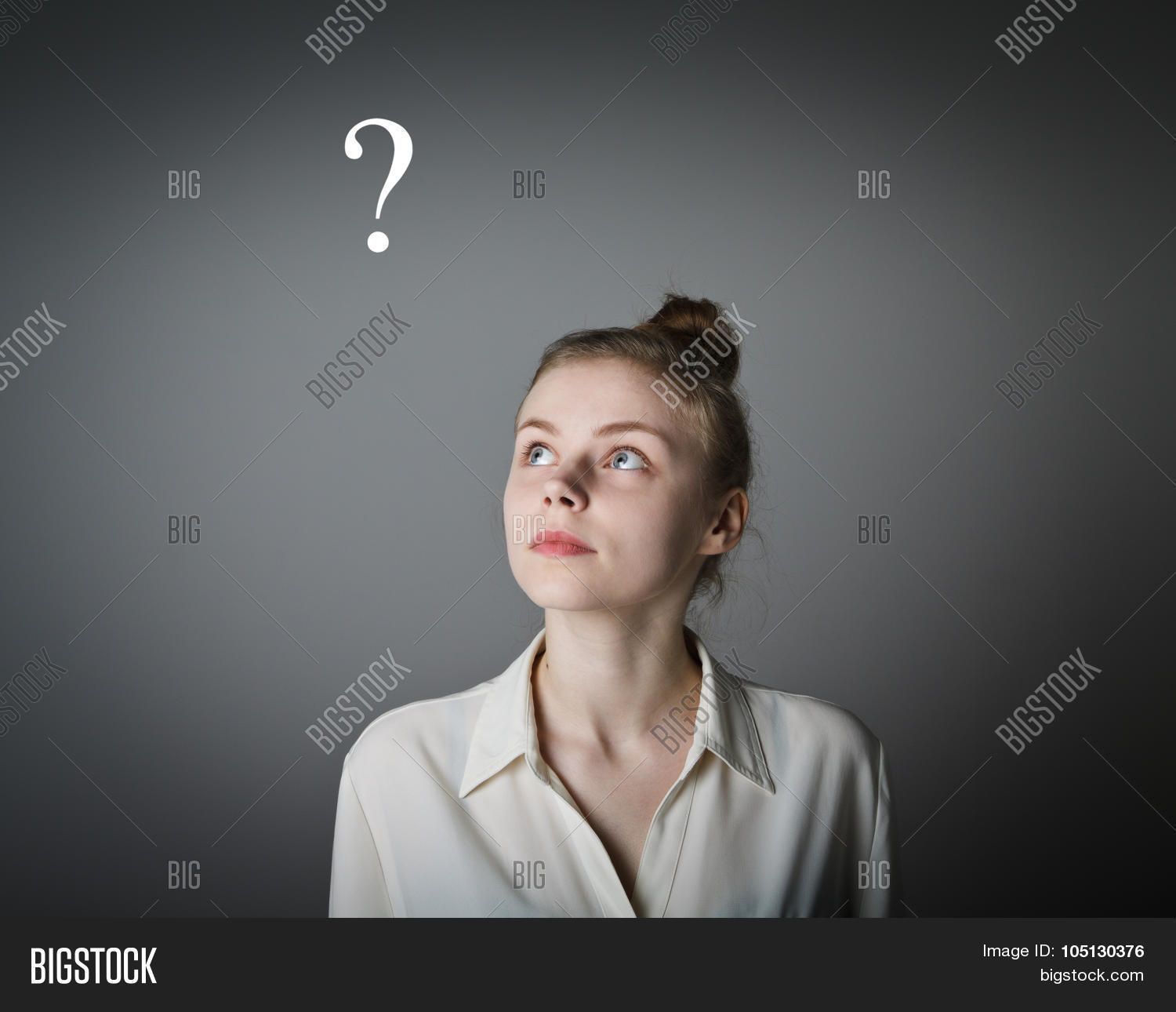 Girl White Question Image & Photo (Free Trial) | Bigstock