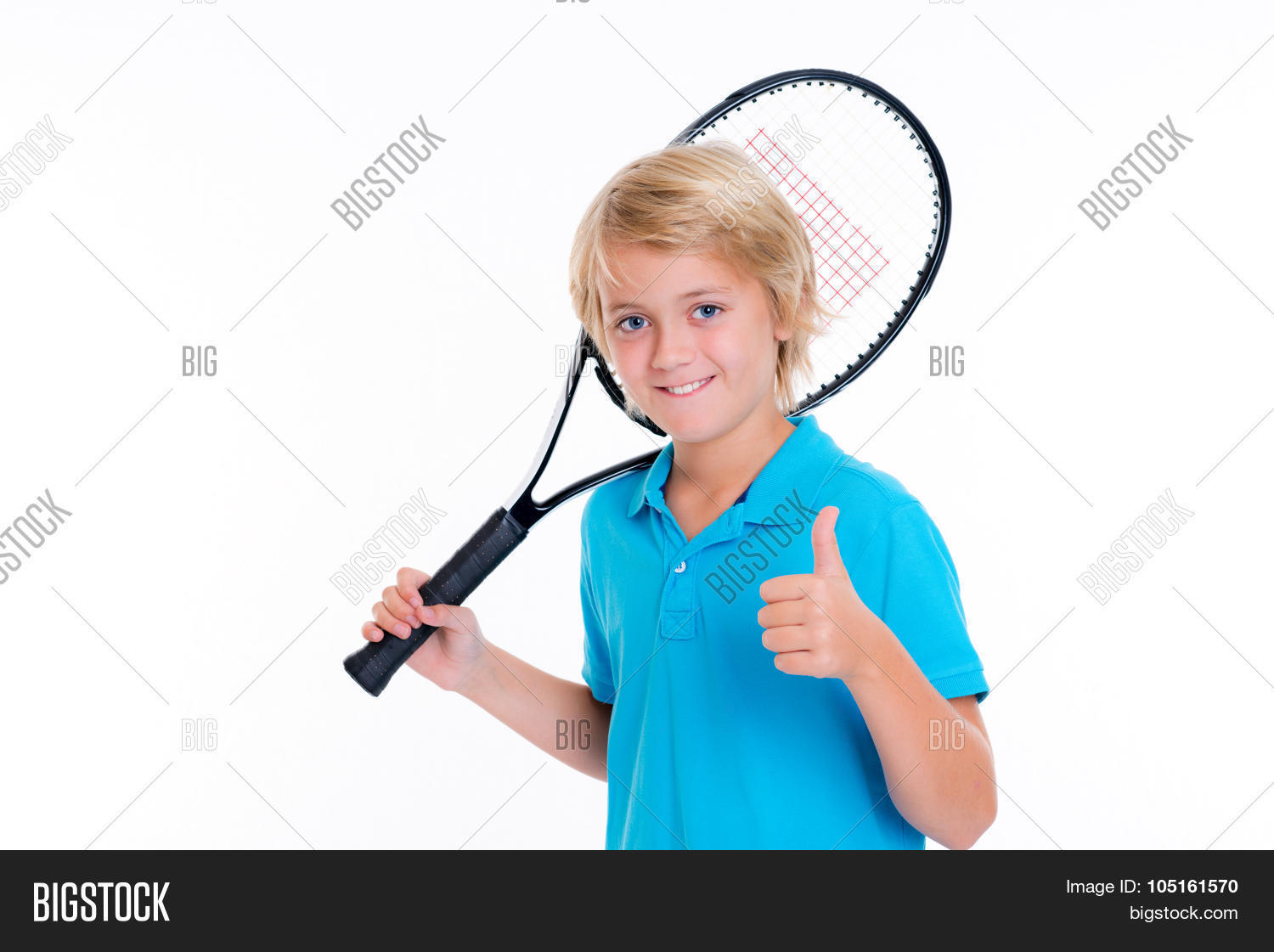 Boy Tennis Racket Image & Photo (Free Trial) | Bigstock