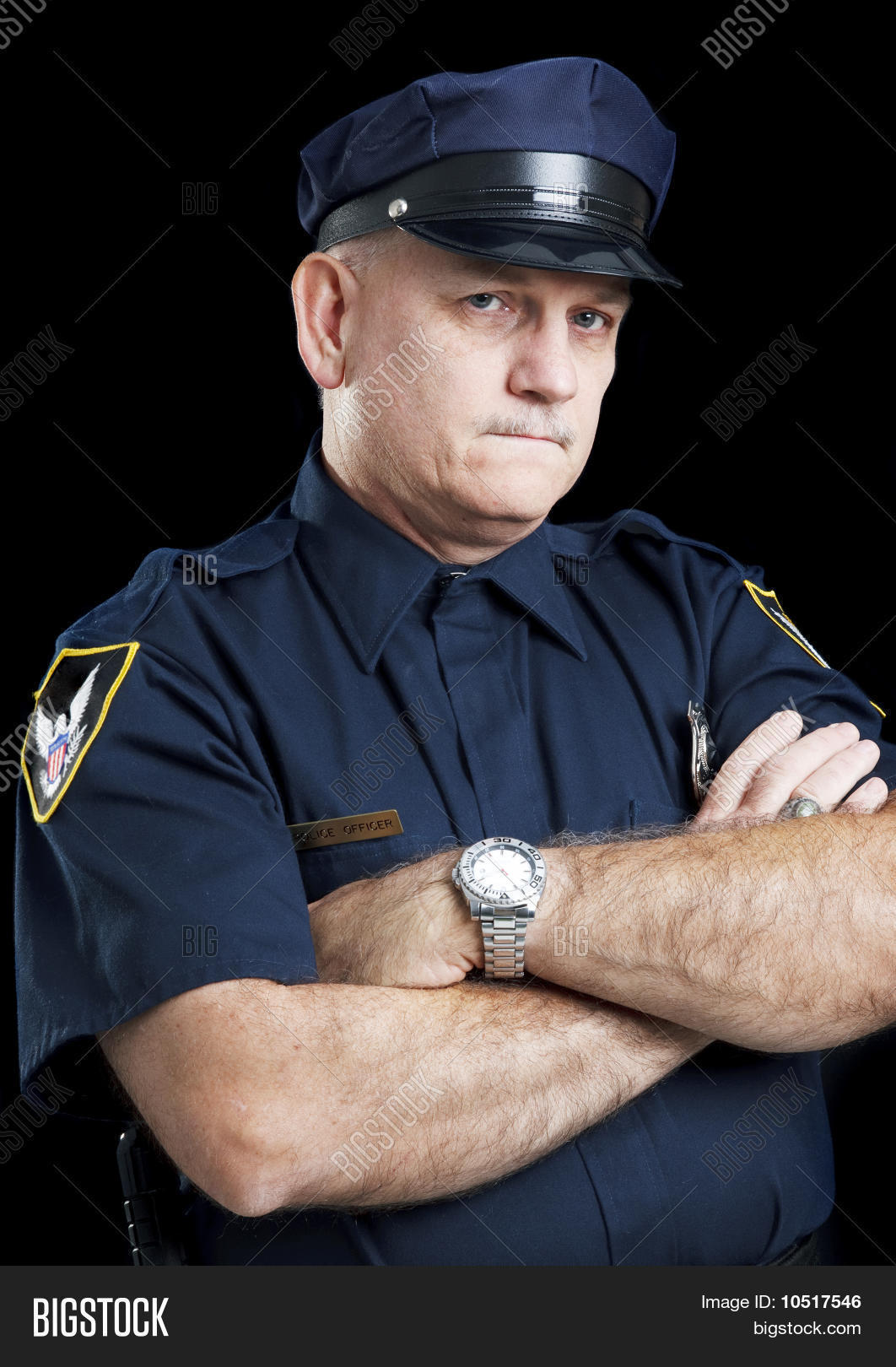 Policeman On Black - Image & Photo (Free Trial) | Bigstock