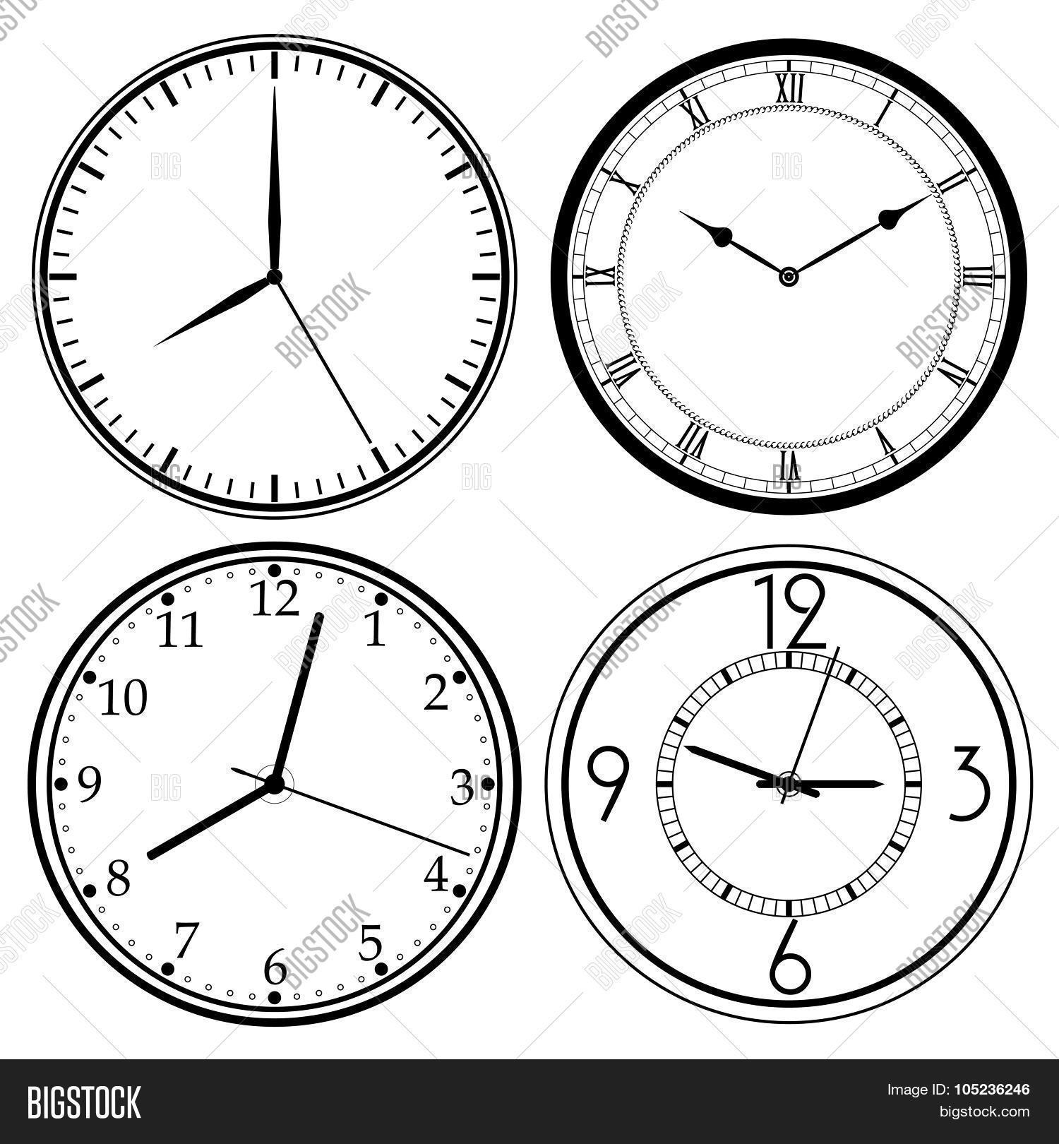 Wall Clock Template Vector & Photo (Free Trial) | Bigstock
