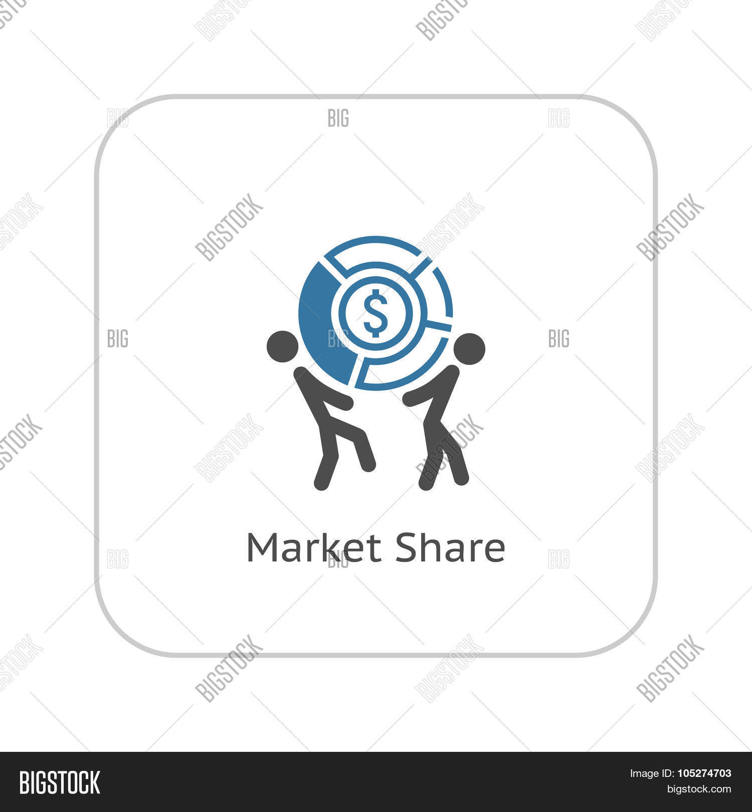 Market Share Icon. Vector & Photo (Free Trial) | Bigstock