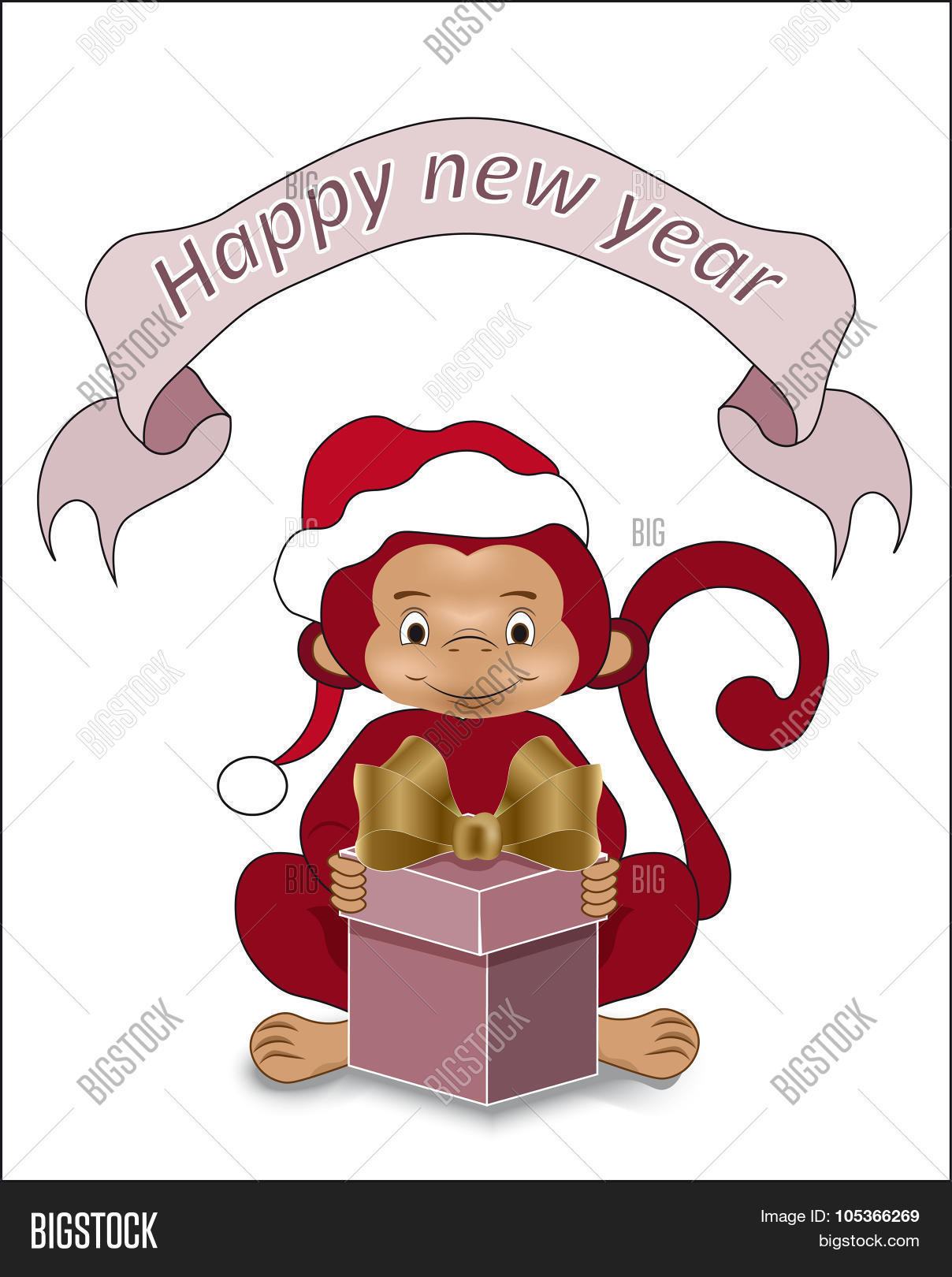 Monkey Wishes Happy Vector & Photo (Free Trial) | Bigstock