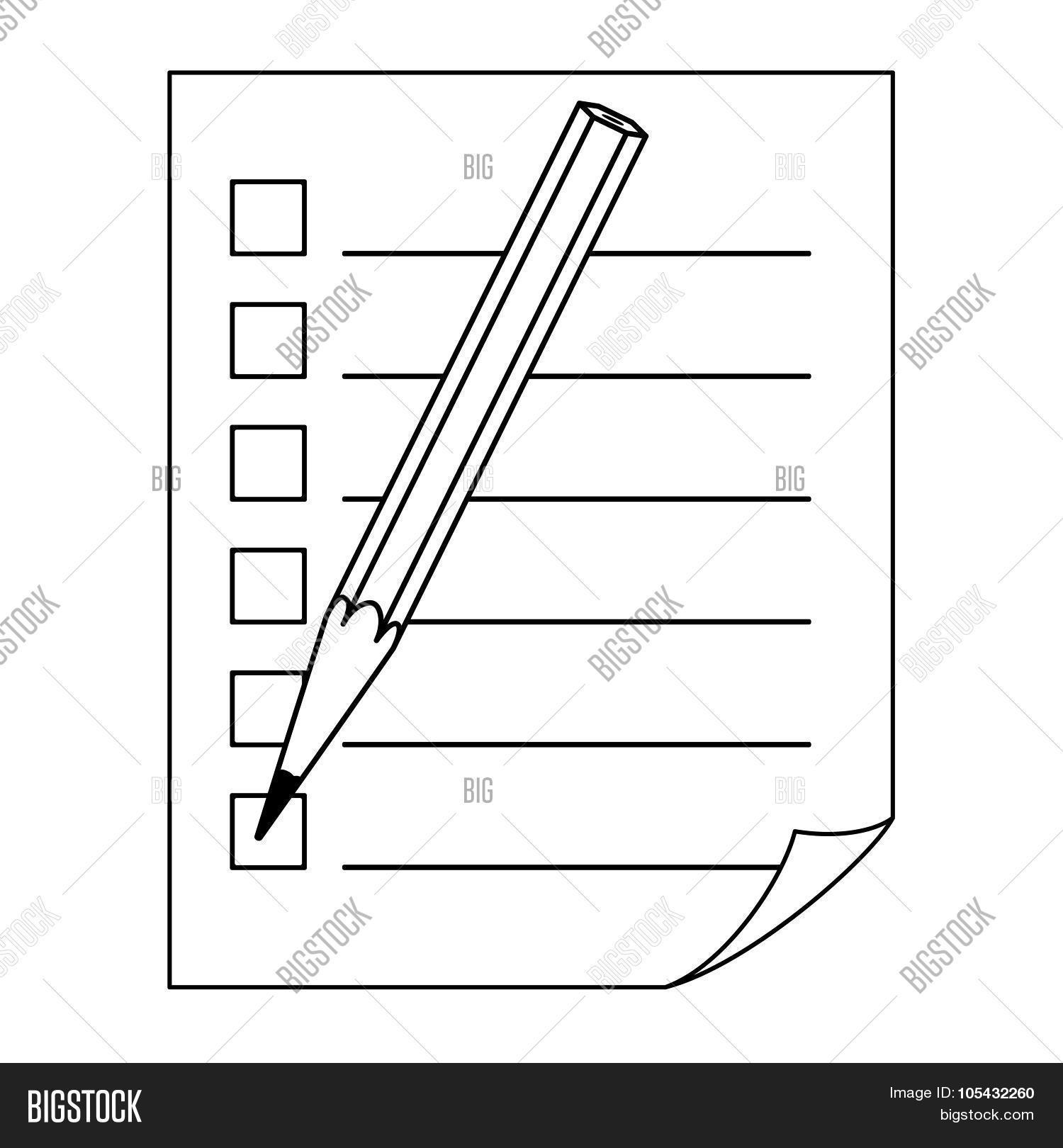 Pencil Sheet List Vector & Photo (Free Trial) | Bigstock