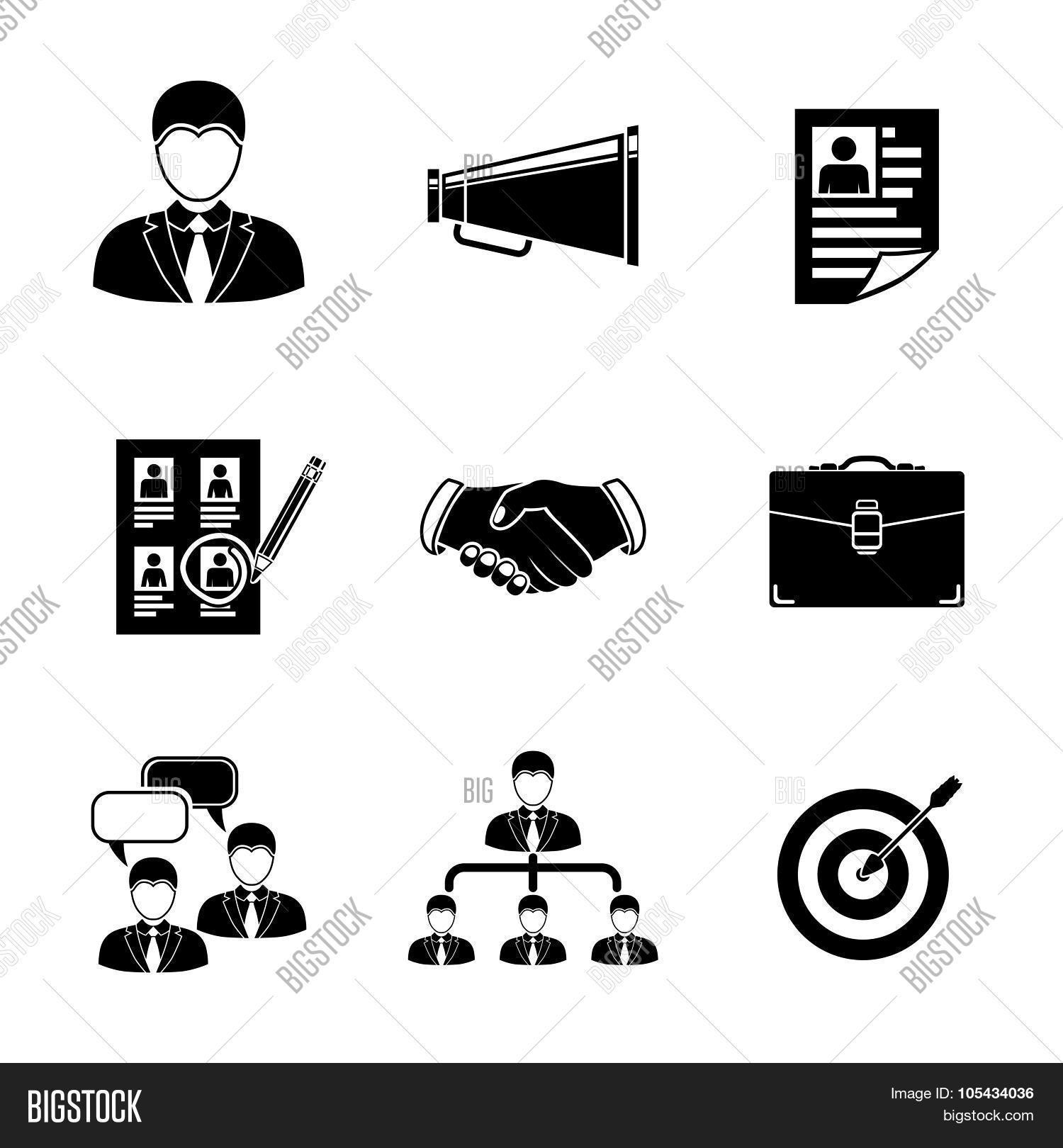Set Head Hunter Icons Vector & Photo (Free Trial) | Bigstock