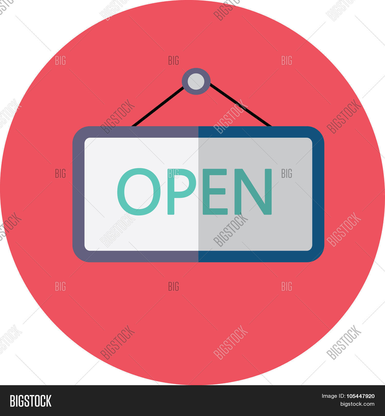 Vector Open Door Sign Vector & Photo (Free Trial) | Bigstock