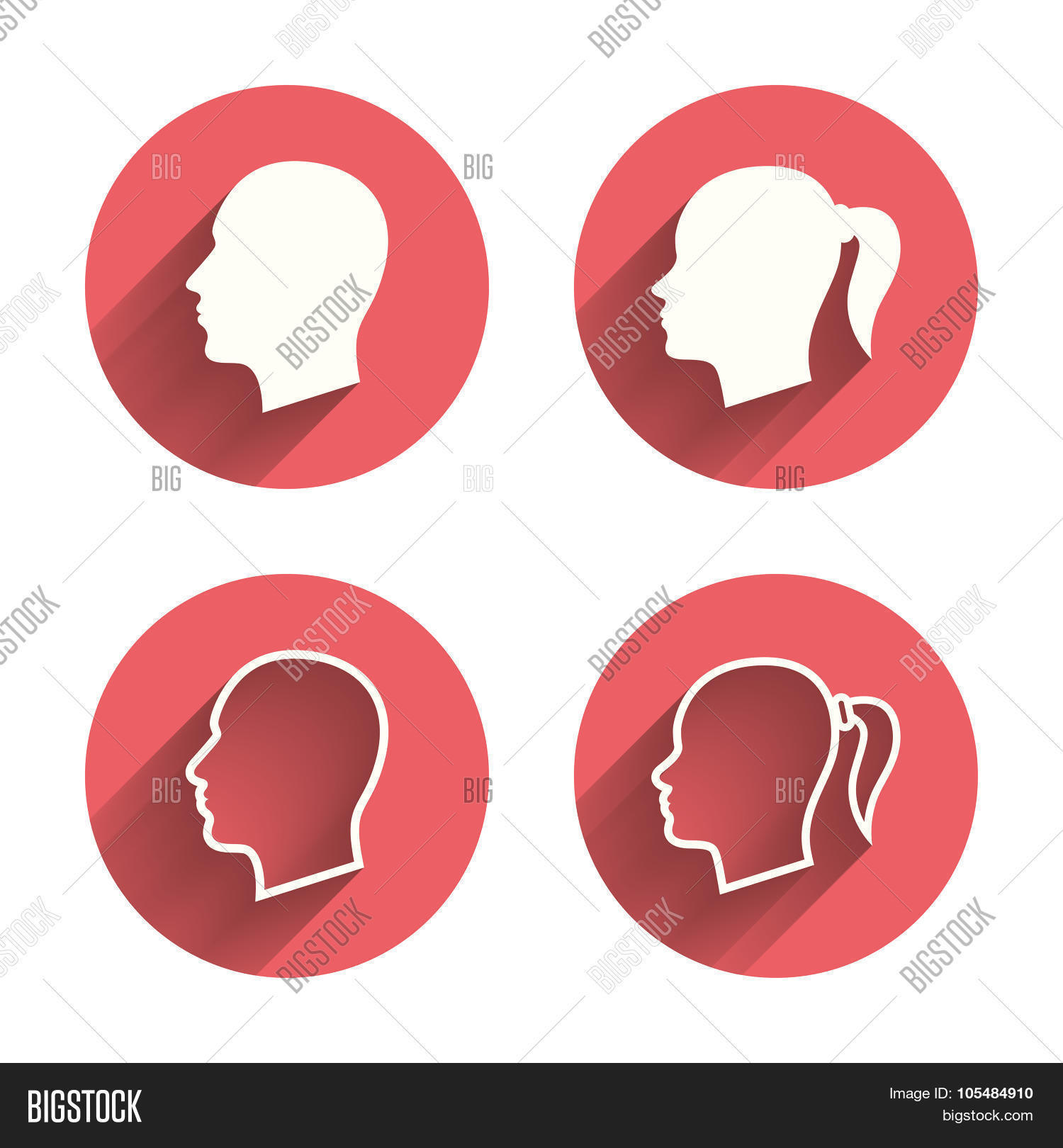 Head Icons. Male Vector & Photo (Free Trial) | Bigstock