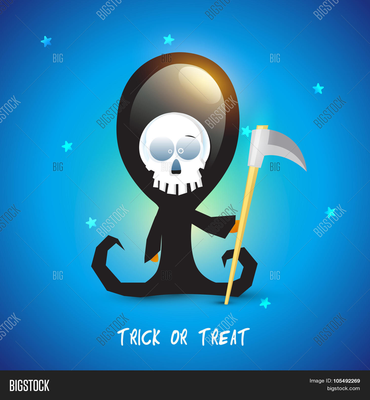 Scary Ghost Axe On Vector & Photo (Free Trial) | Bigstock