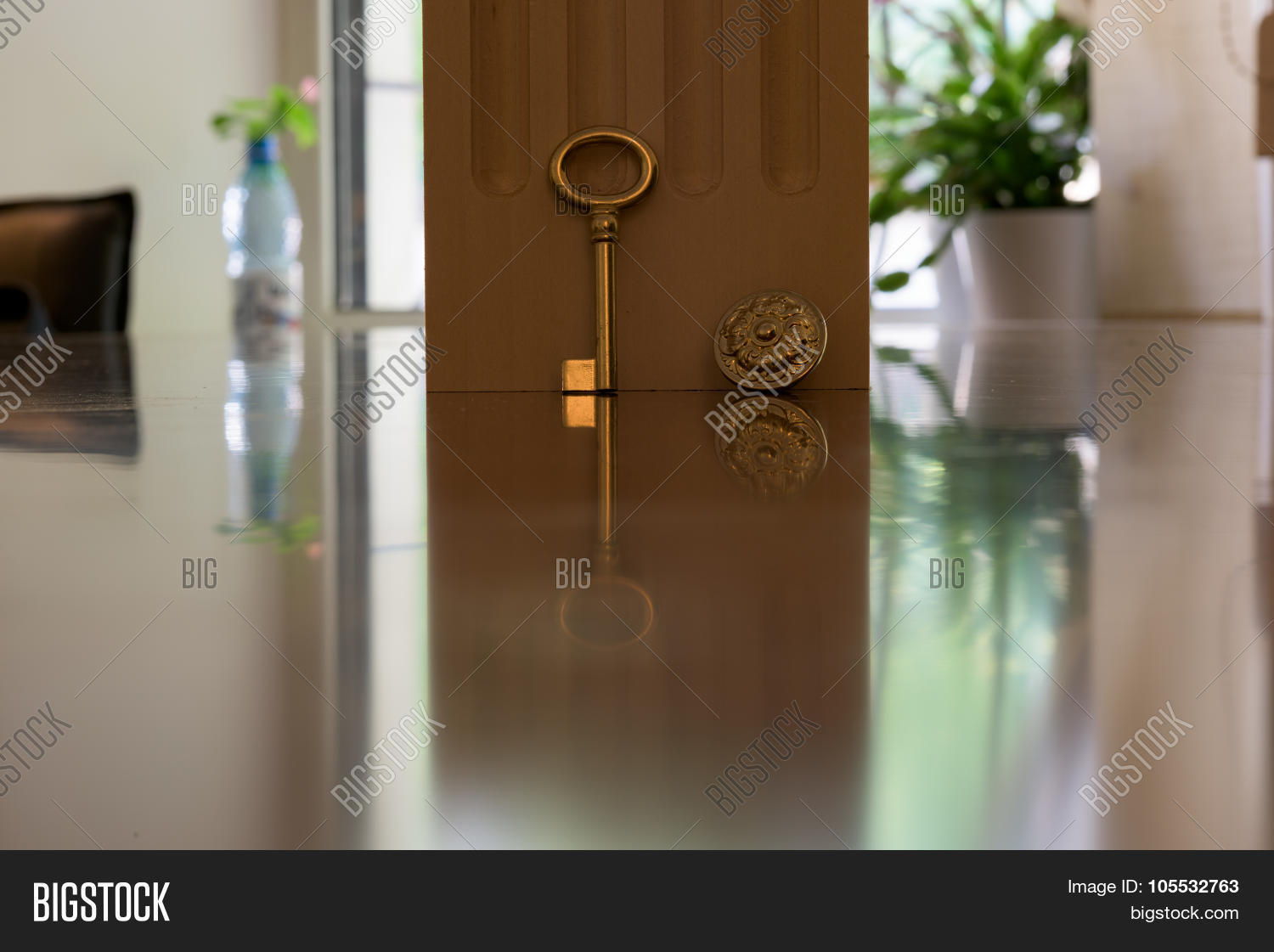 Golden Key On Office Image & Photo (Free Trial) | Bigstock