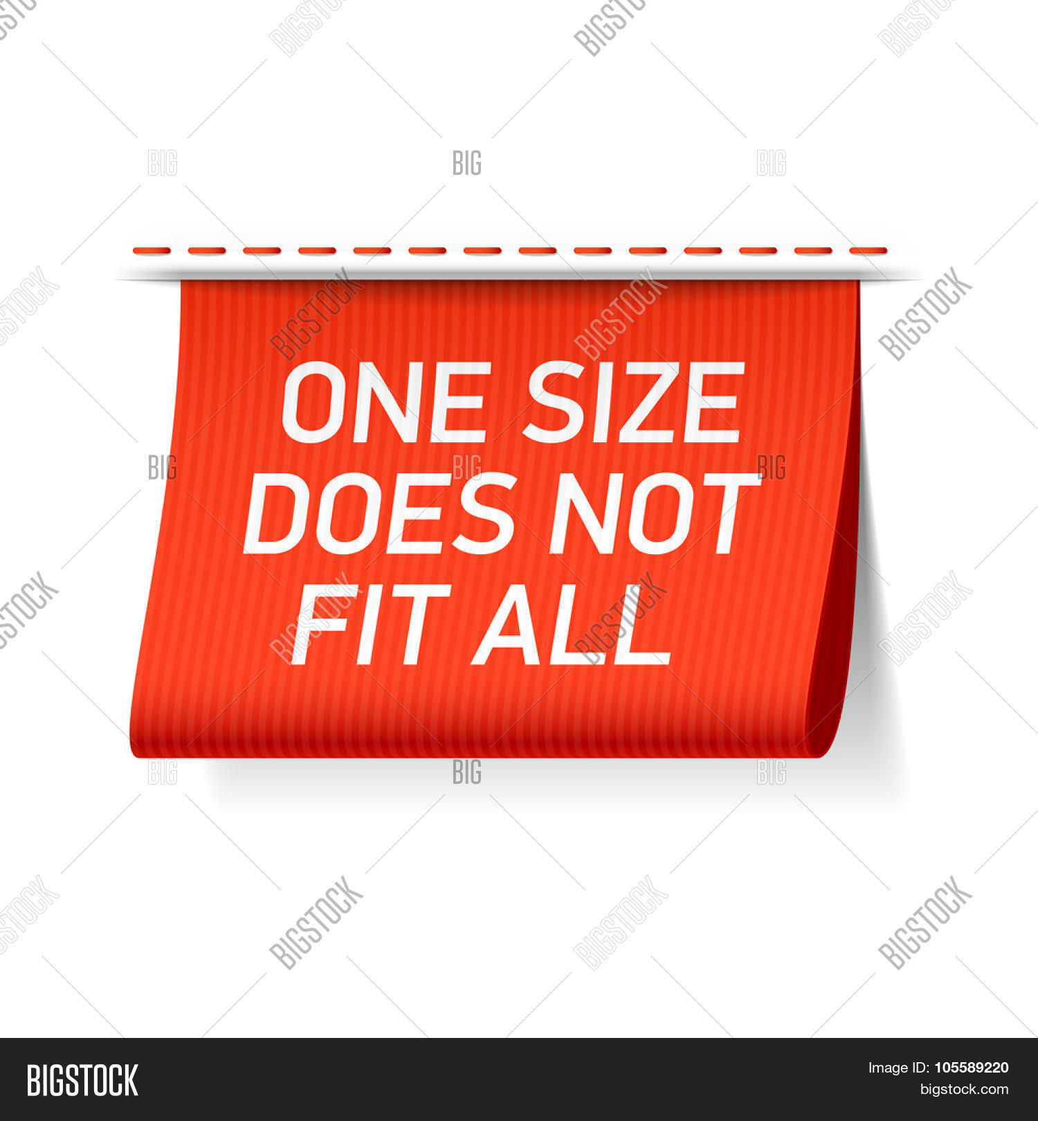 One Size Does Not Fit Vector & Photo (Free Trial) | Bigstock