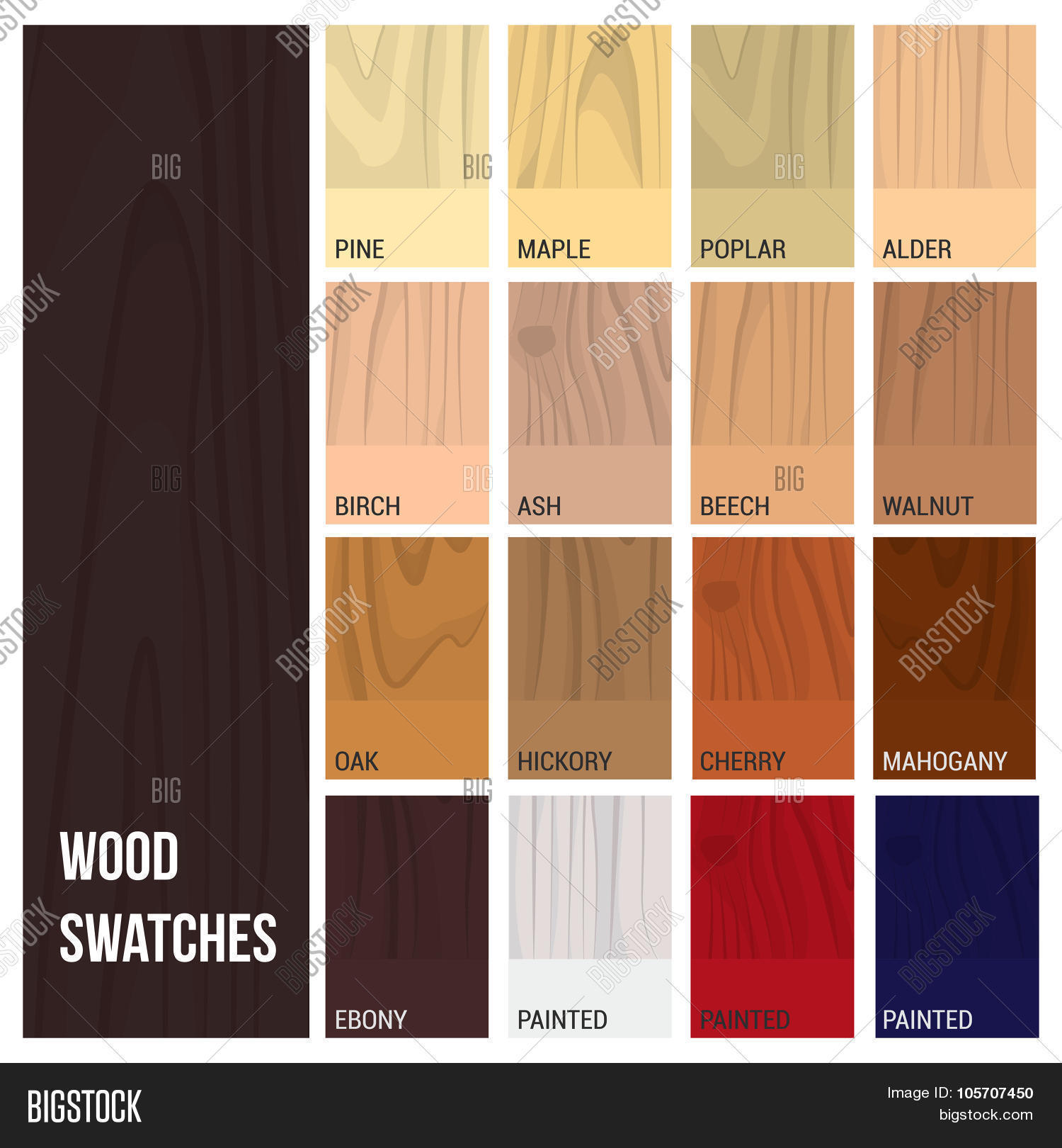 Wood Swatches Vector & Photo (Free Trial) | Bigstock
