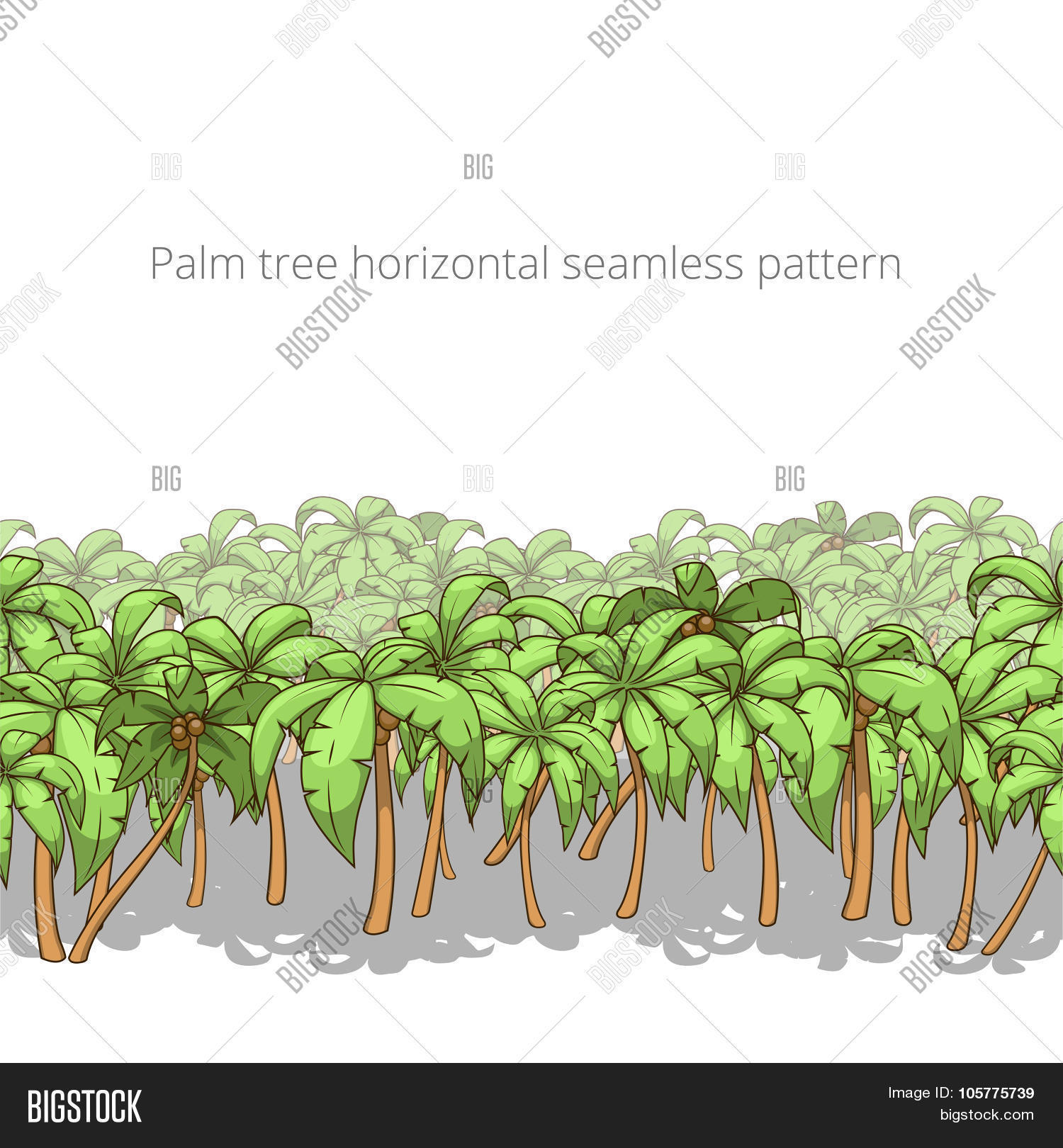Palm Tree Horizontal Vector & Photo (Free Trial) | Bigstock