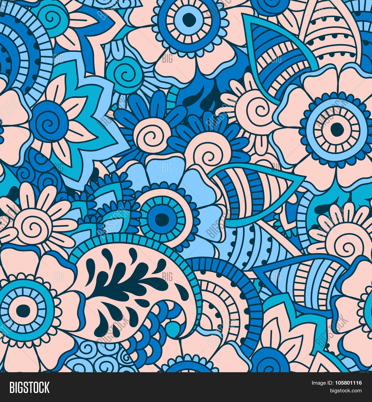 Hand Drawn Seamless Vector And Photo Free Trial Bigstock