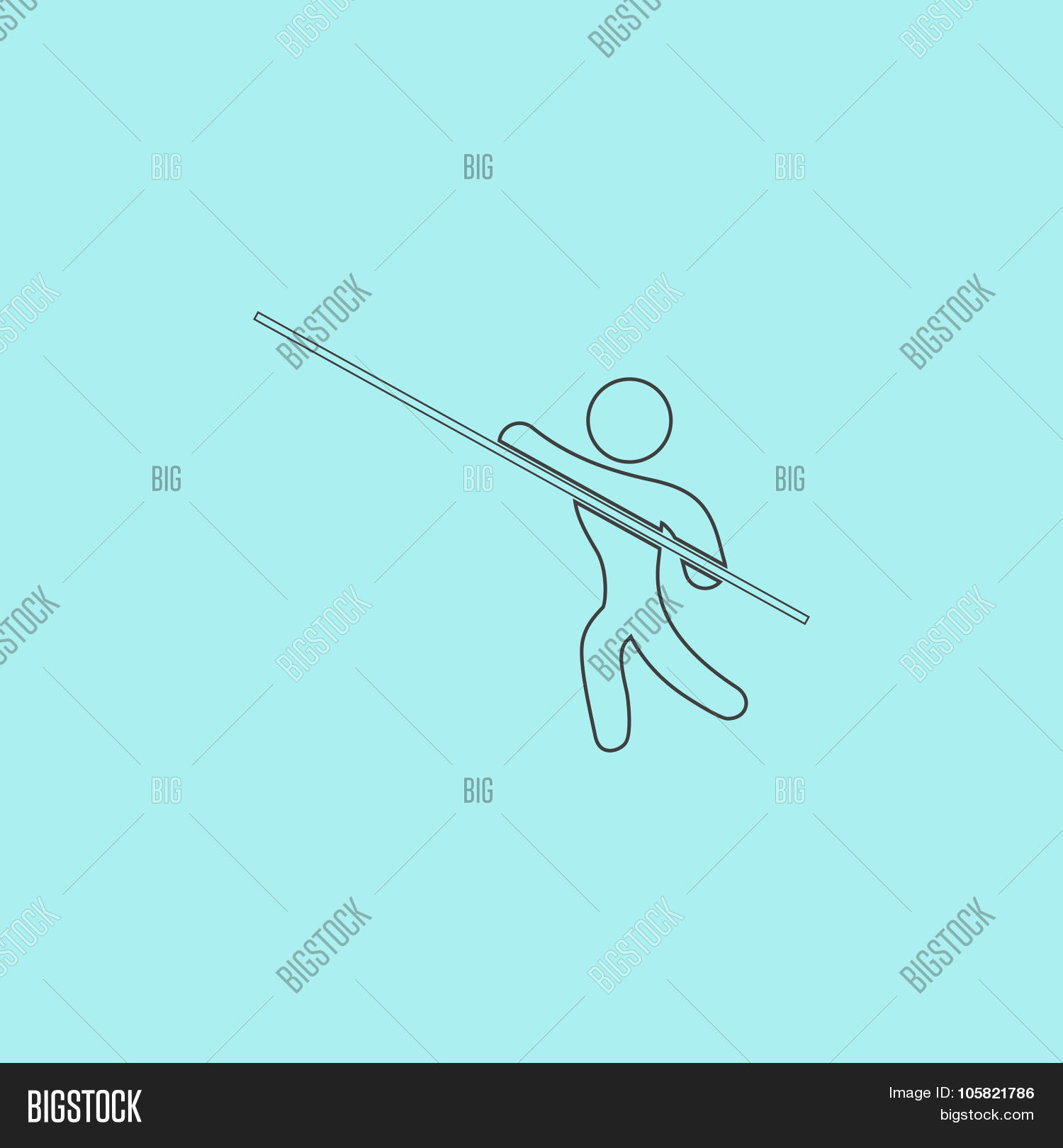 Pole Vault Athlete Vector & Photo (Free Trial) | Bigstock