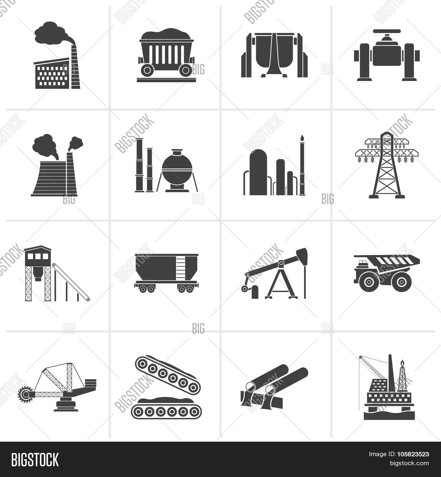 Black Heavy Industry Vector & Photo (Free Trial) | Bigstock