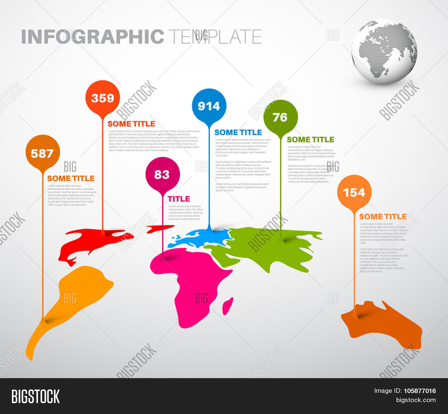 Light World Map Vector & Photo (Free Trial) | Bigstock
