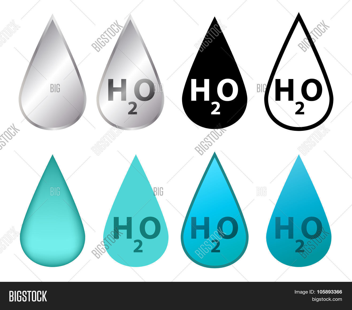 Set Water Sign Symbol Vector & Photo (Free Trial) | Bigstock