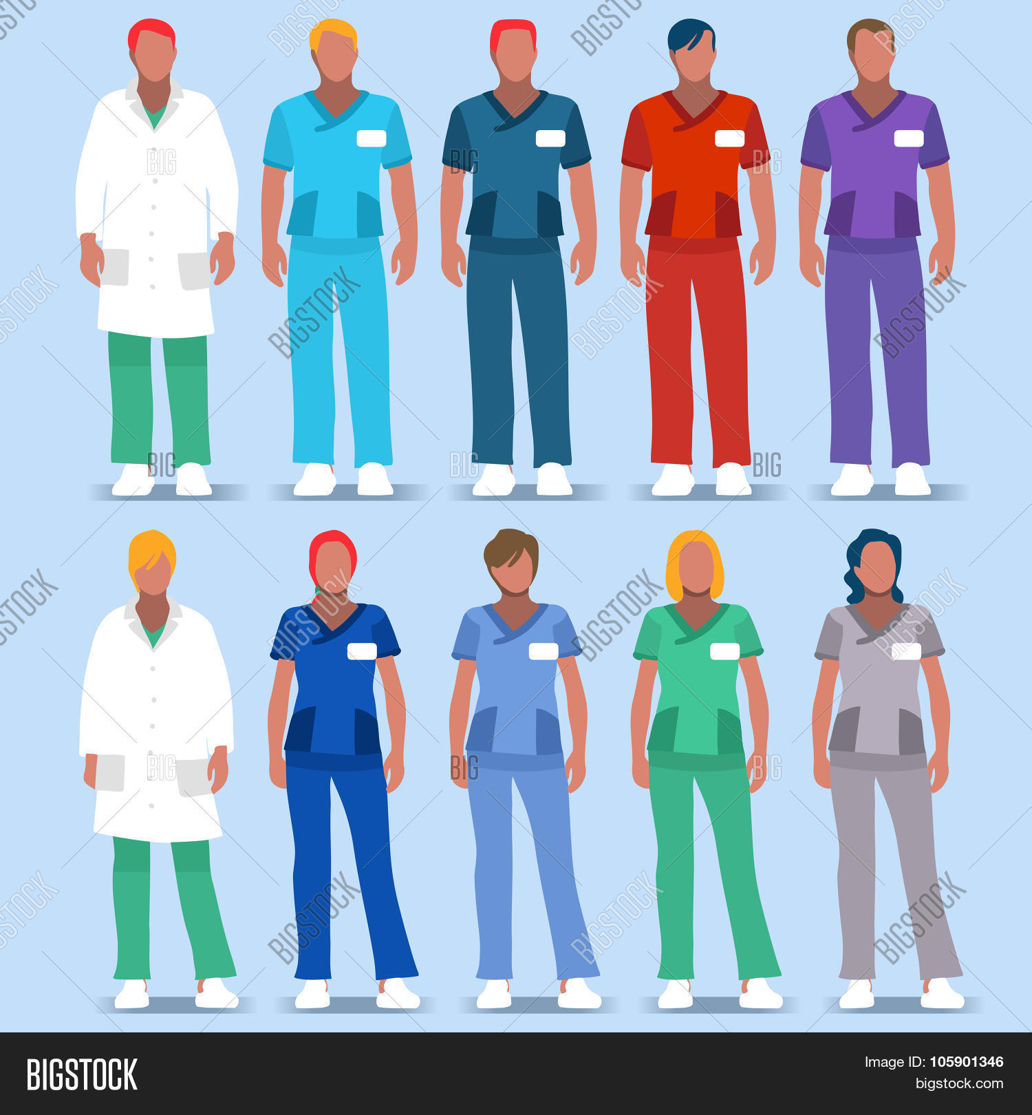 Hospital People 2D Vector & Photo (Free Trial) | Bigstock
