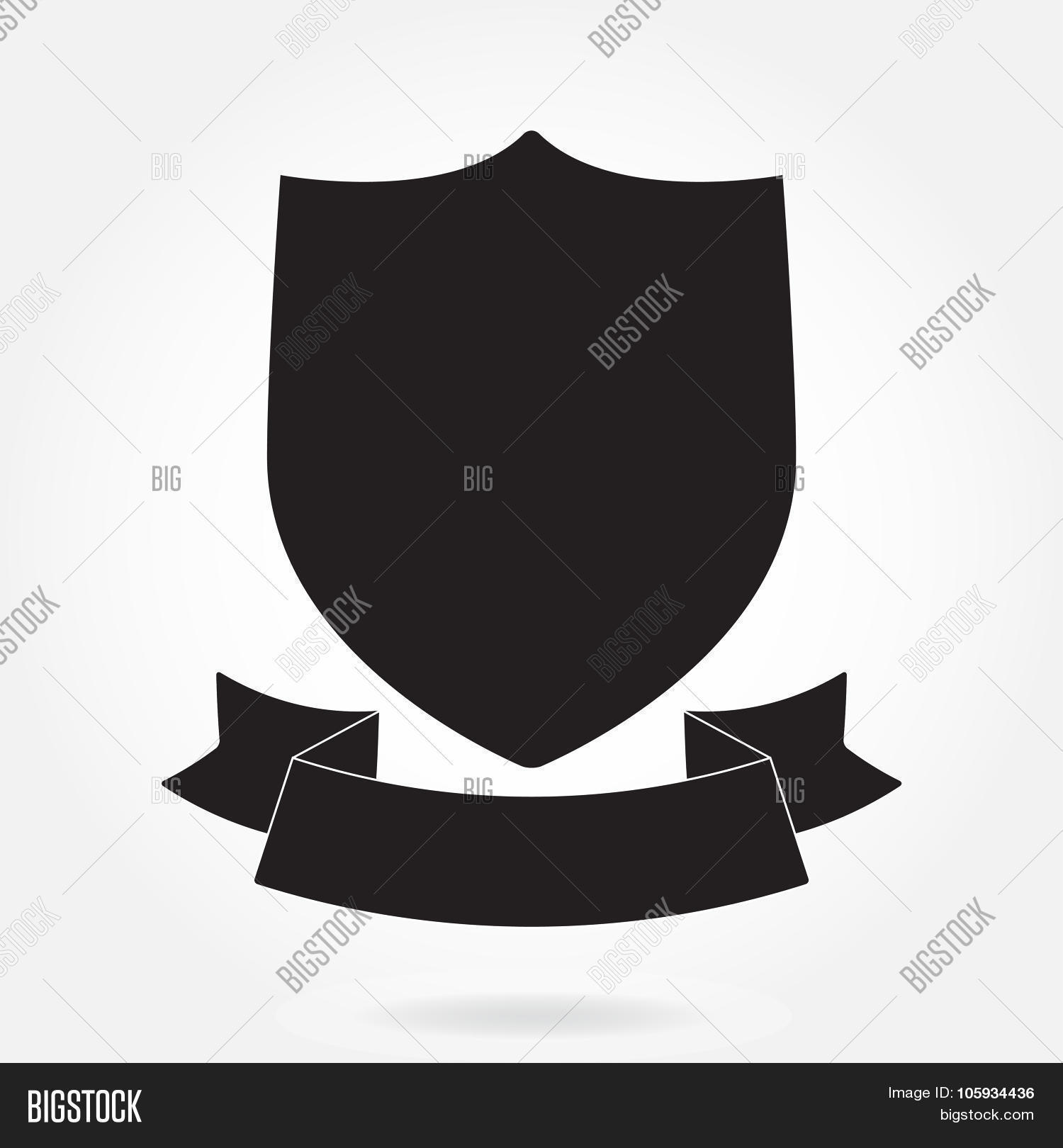 Shield Stylish Ribbon Vector & Photo (Free Trial) | Bigstock