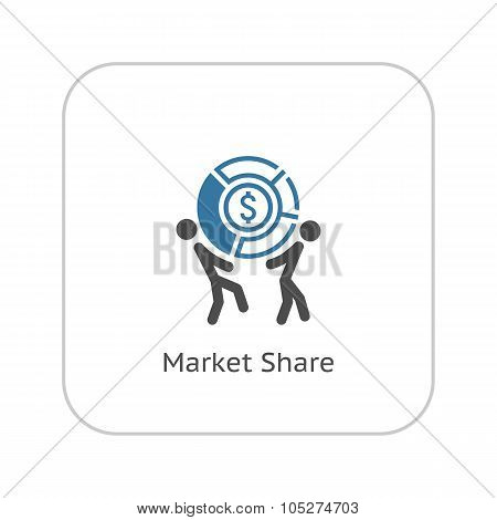 Market Share Icon. Vector & Photo (Free Trial) | Bigstock