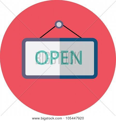 Vector Open Door Sign Vector & Photo (Free Trial) | Bigstock