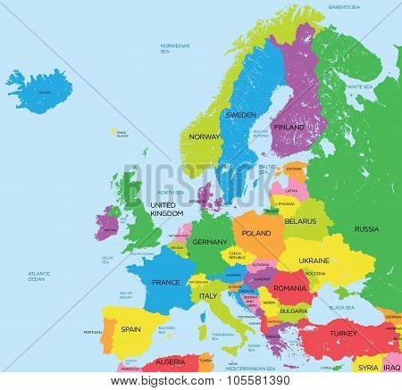 Political Map Europe Vector & Photo (Free Trial) | Bigstock