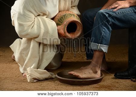 Jesus Pouring Water Image & Photo (Free Trial) | Bigstock
