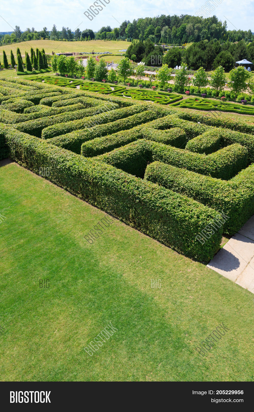 Green Bushes Maze View Image & Photo (Free Trial) | Bigstock