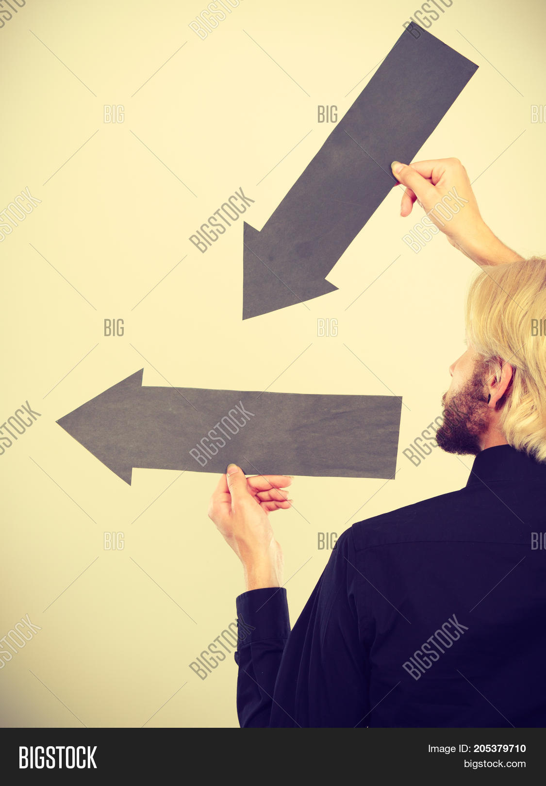 Man Holding Two Arrows Image & Photo (Free Trial) | Bigstock
