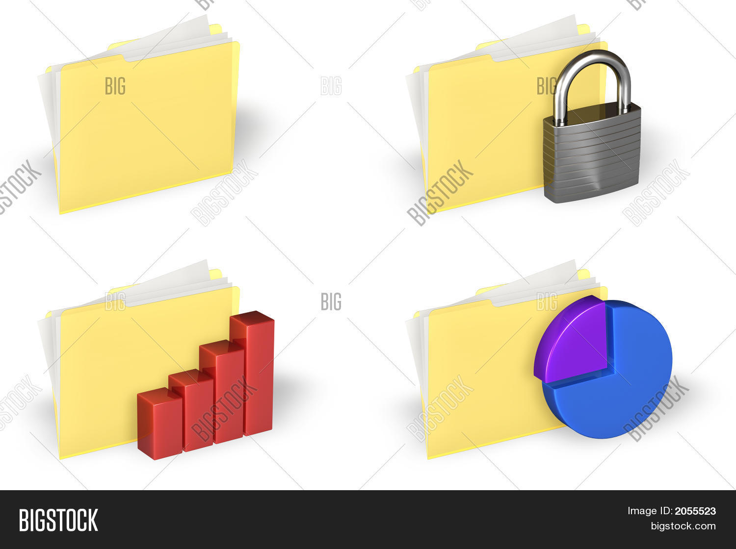 Folder Icon Set Image & Photo (Free Trial) | Bigstock