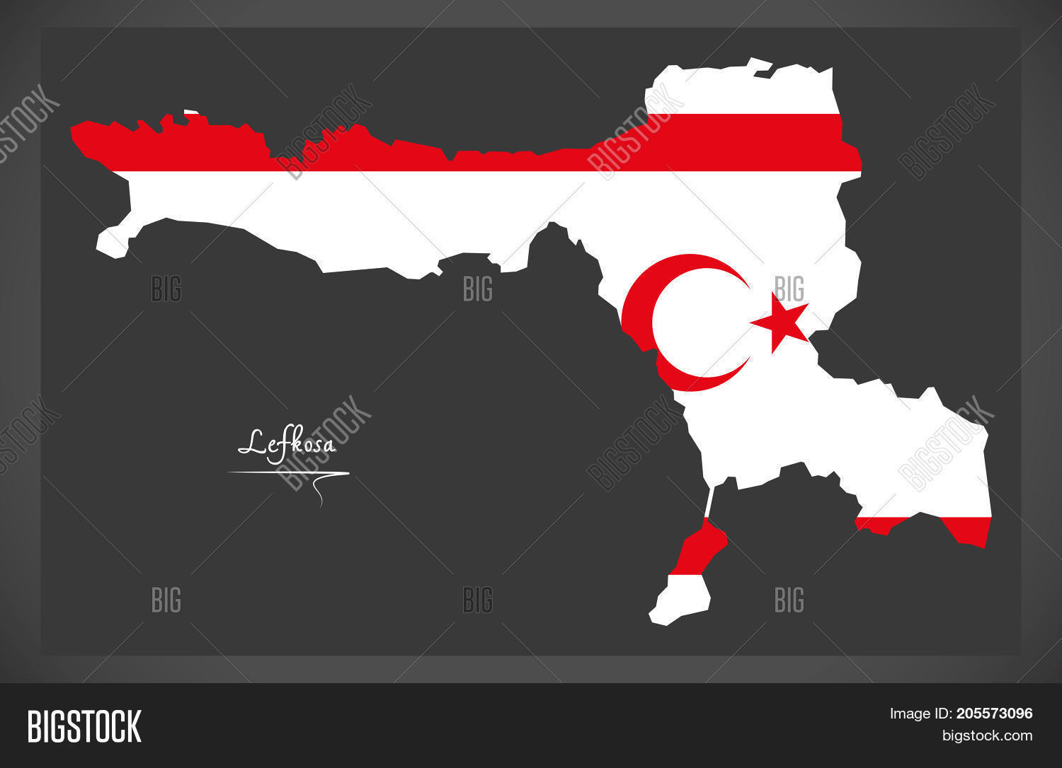 Lefkosa Map Northern Image & Photo (Free Trial) | Bigstock