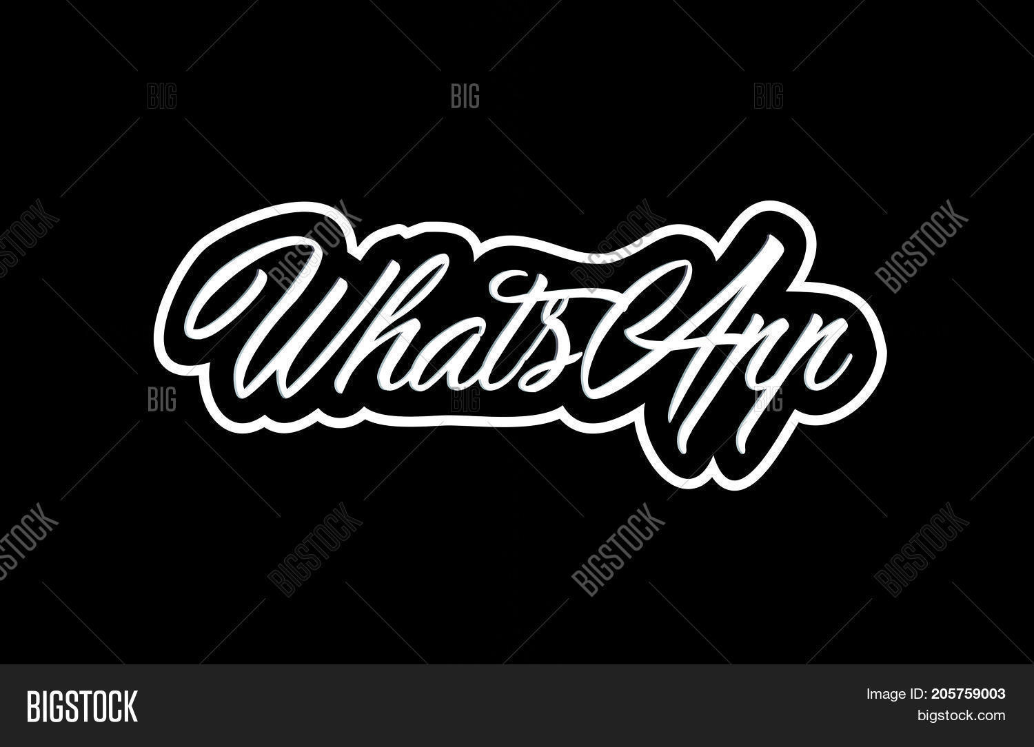 Whatsapp Word Text Vector & Photo (Free Trial) | Bigstock