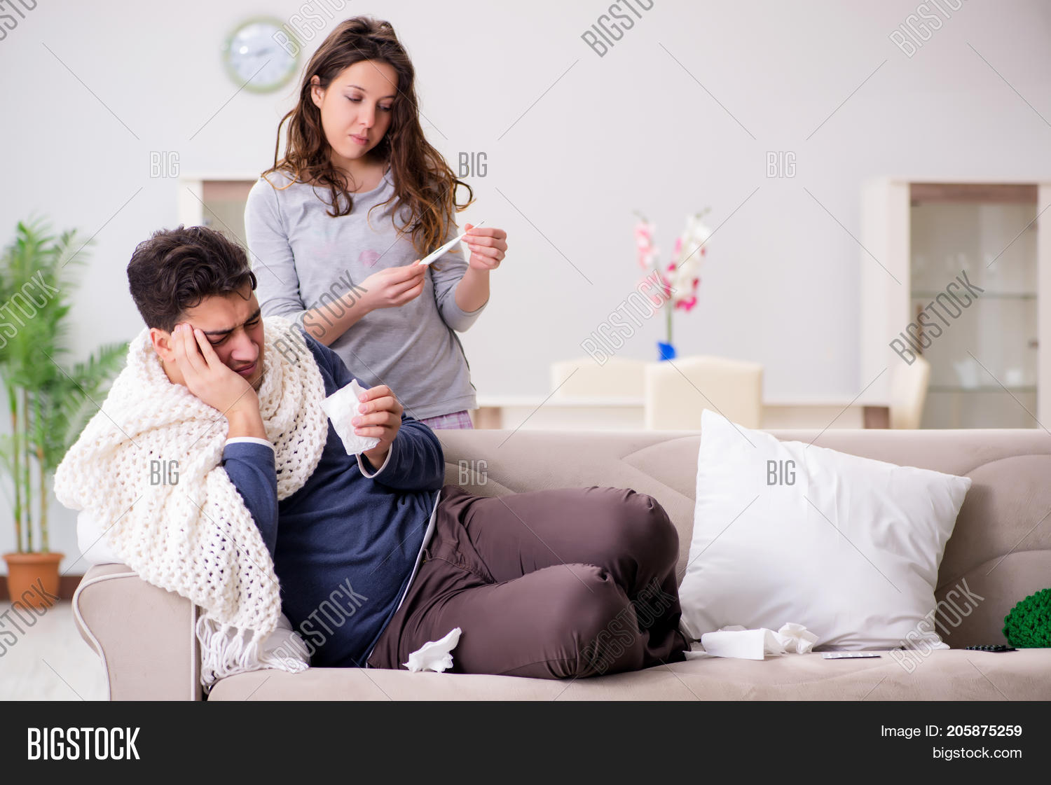 Wife Caring Sick Image & Photo (Free Trial) | Bigstock