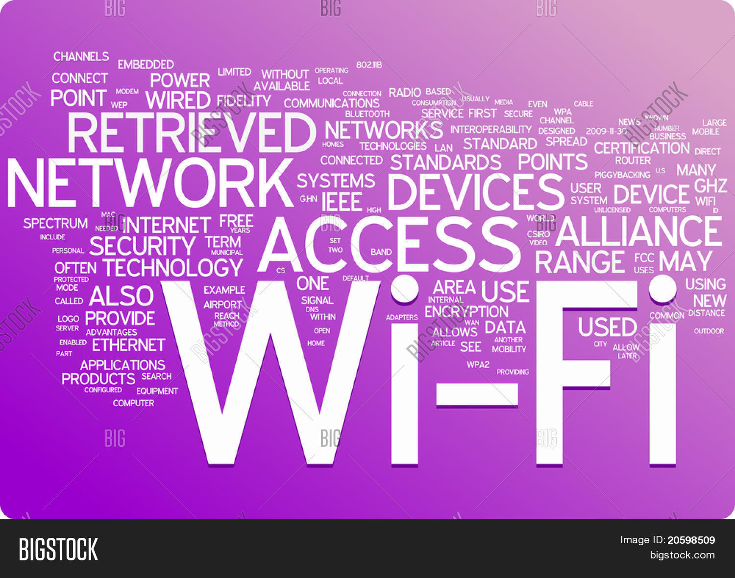 Wi-Fi Word Cloud Vector & Photo (Free Trial) | Bigstock