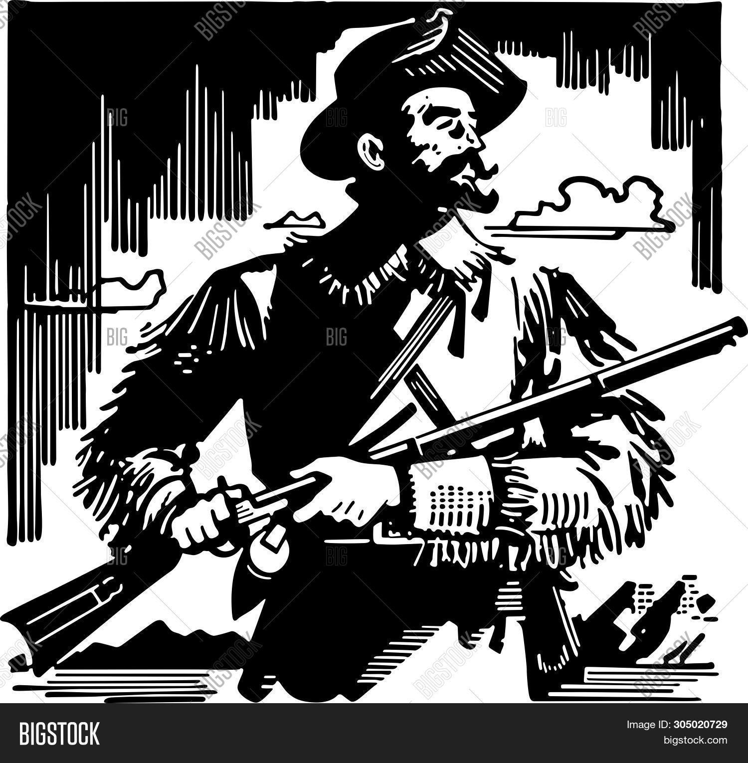 Frontiersman - Retro Vector & Photo (Free Trial) | Bigstock