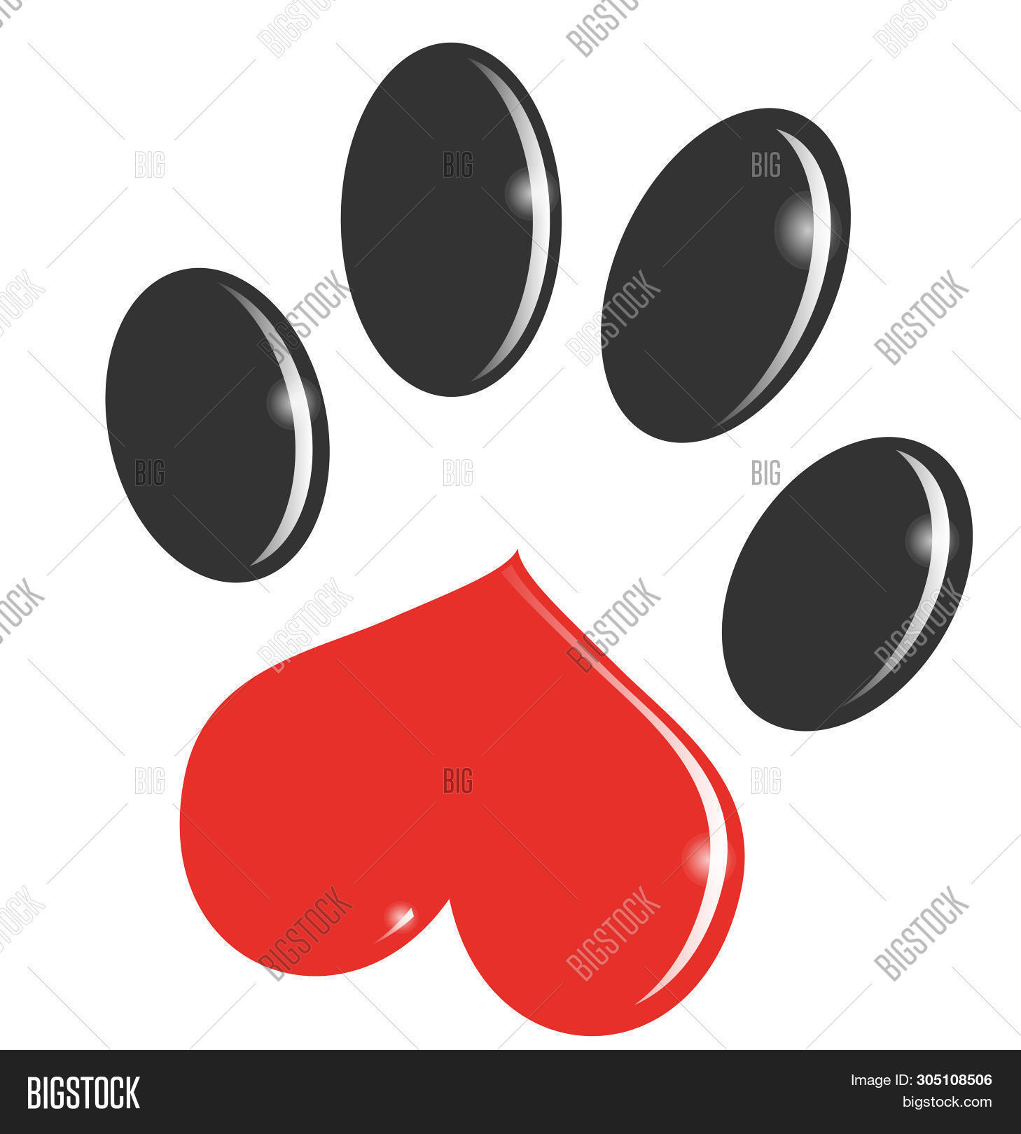 Paw Print Cartoon Image & Photo (Free Trial) | Bigstock