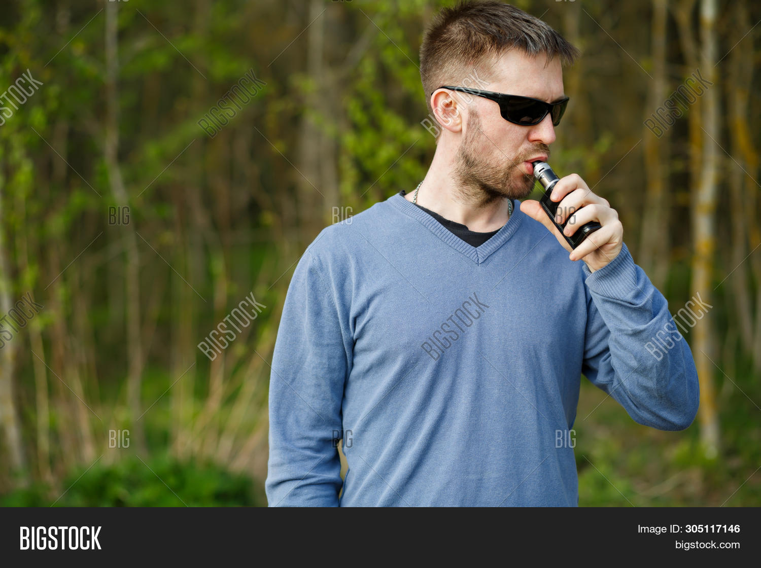 Vape Man. Adult White Image & Photo (Free Trial) | Bigstock