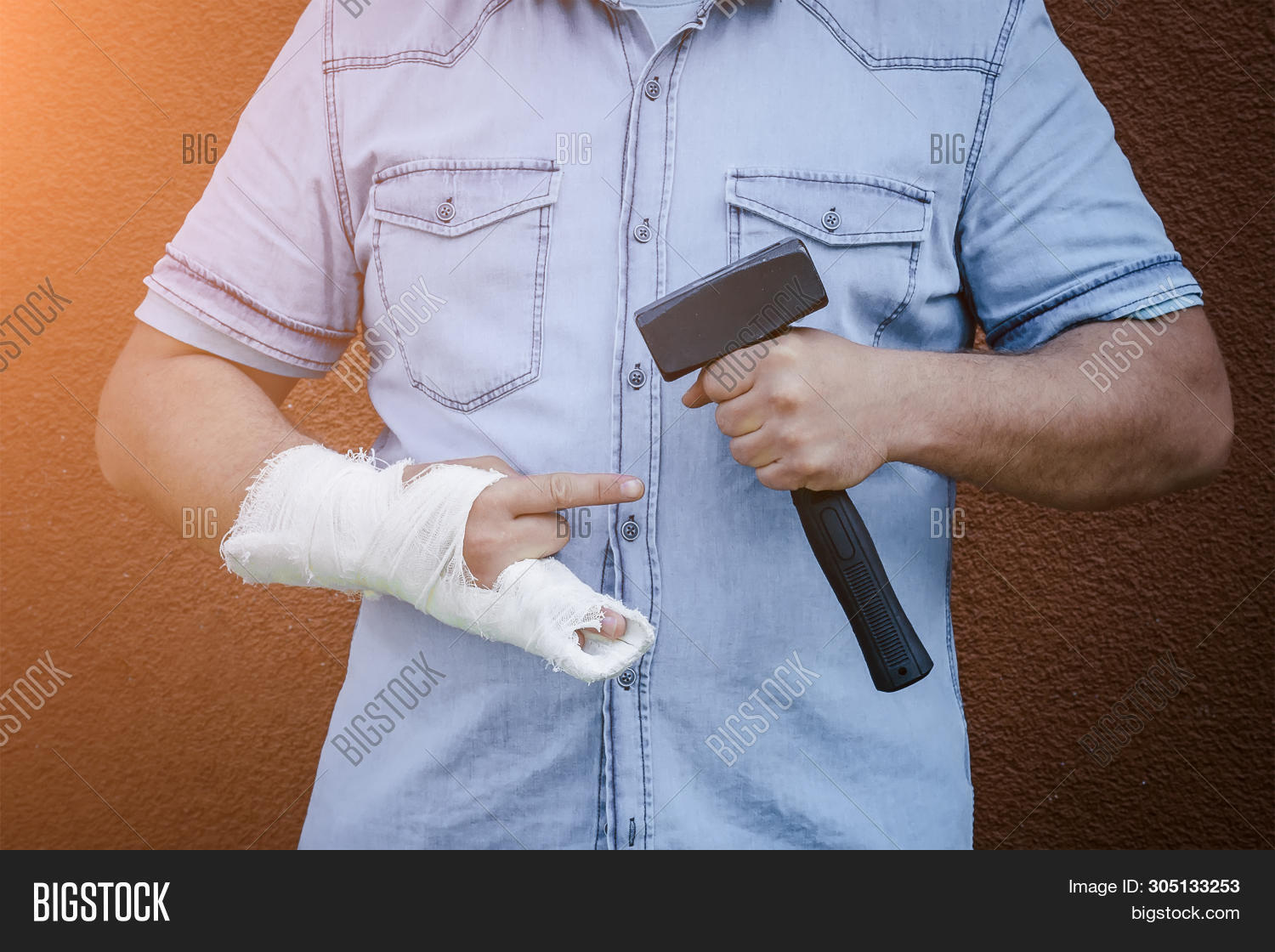 Hand Plaster Blow Image & Photo (Free Trial) | Bigstock