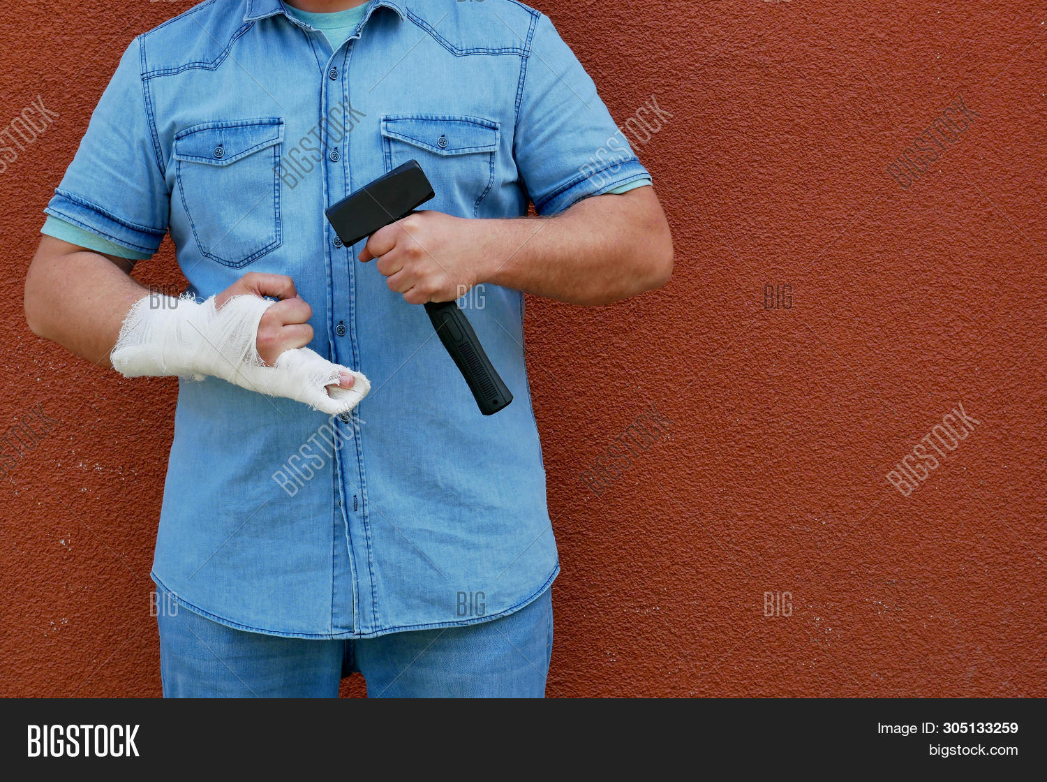 Men Plastered Hand Image & Photo (Free Trial) | Bigstock