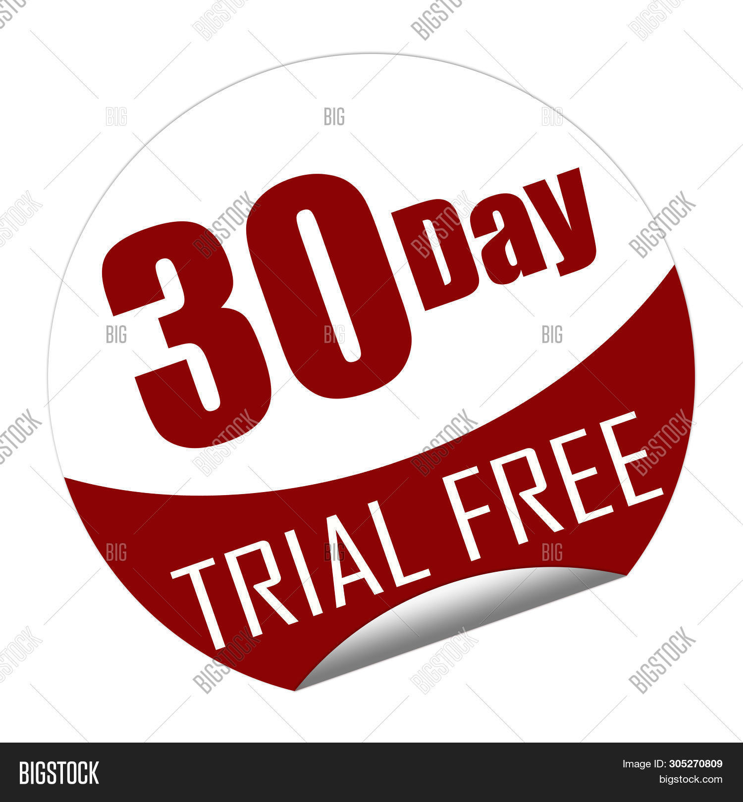 Sticker Text 30 Day Image & Photo (Free Trial) | Bigstock