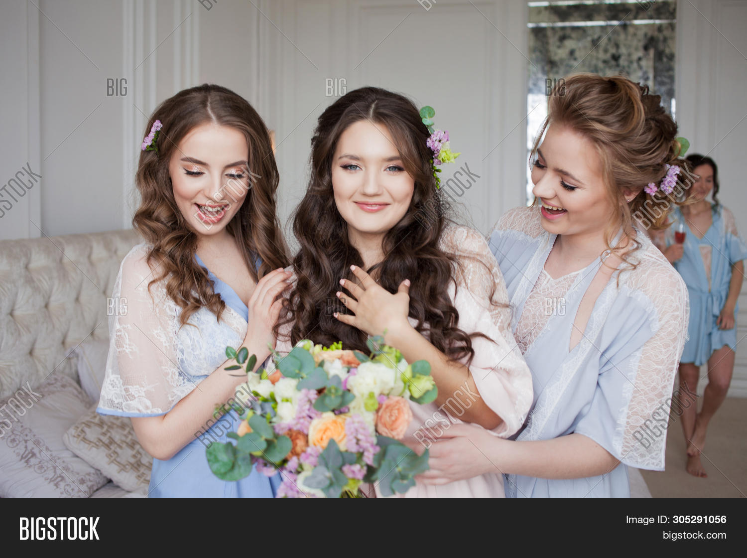 Girlfriends Hug Bride Image & Photo (Free Trial) | Bigstock