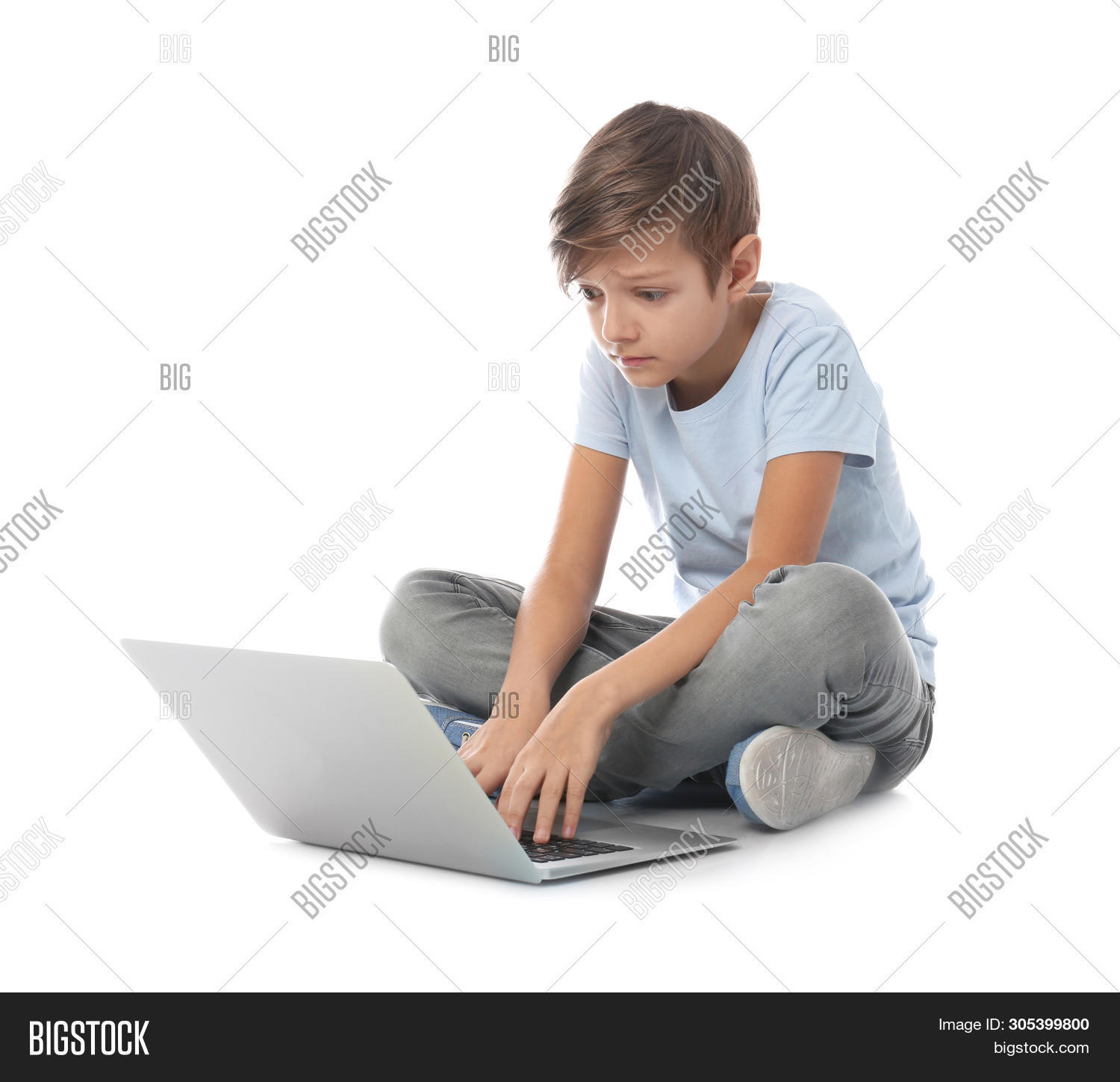 Shocked Child Laptop Image & Photo (Free Trial) | Bigstock