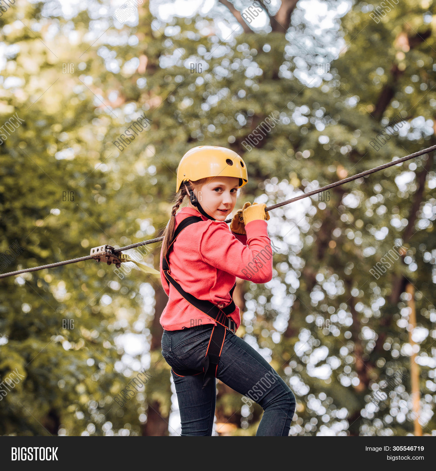 Rope Way - Little Girl Image & Photo (Free Trial) | Bigstock