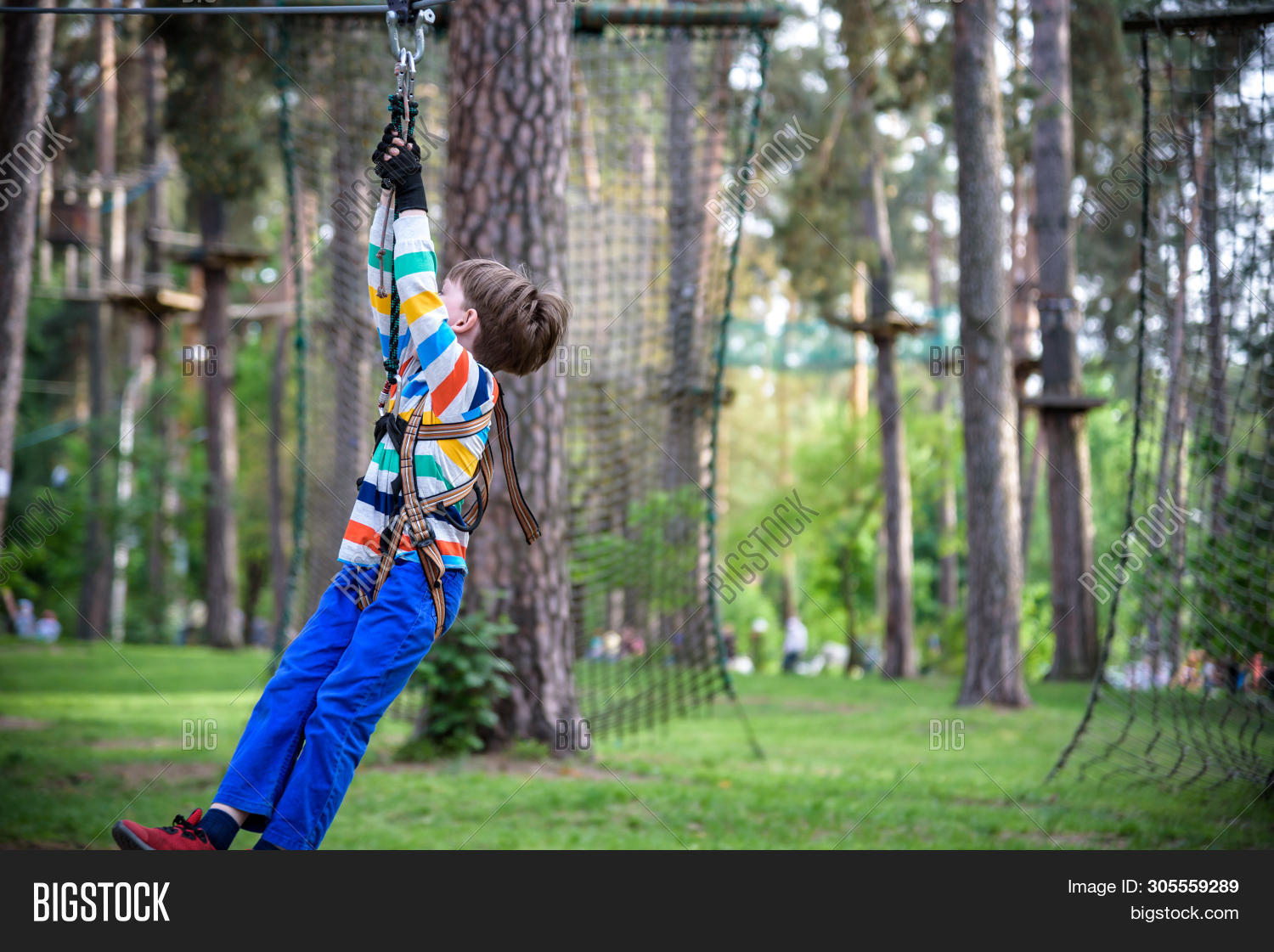 Smiling Boy Rides Zip Image & Photo (Free Trial) | Bigstock